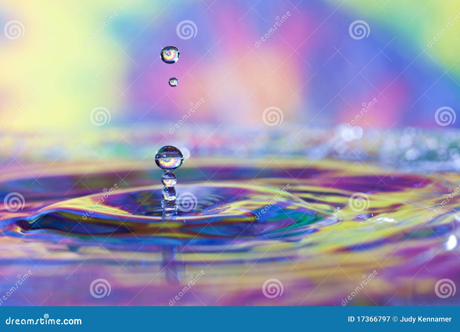 Colorful Water Drops and Splash Stock Image - Image of droplet, clear ...