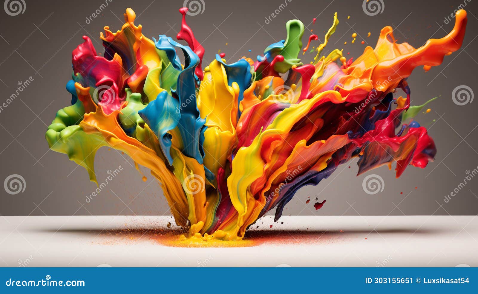 Colorful Water Explosions, Colorful Background Stock Illustration ...