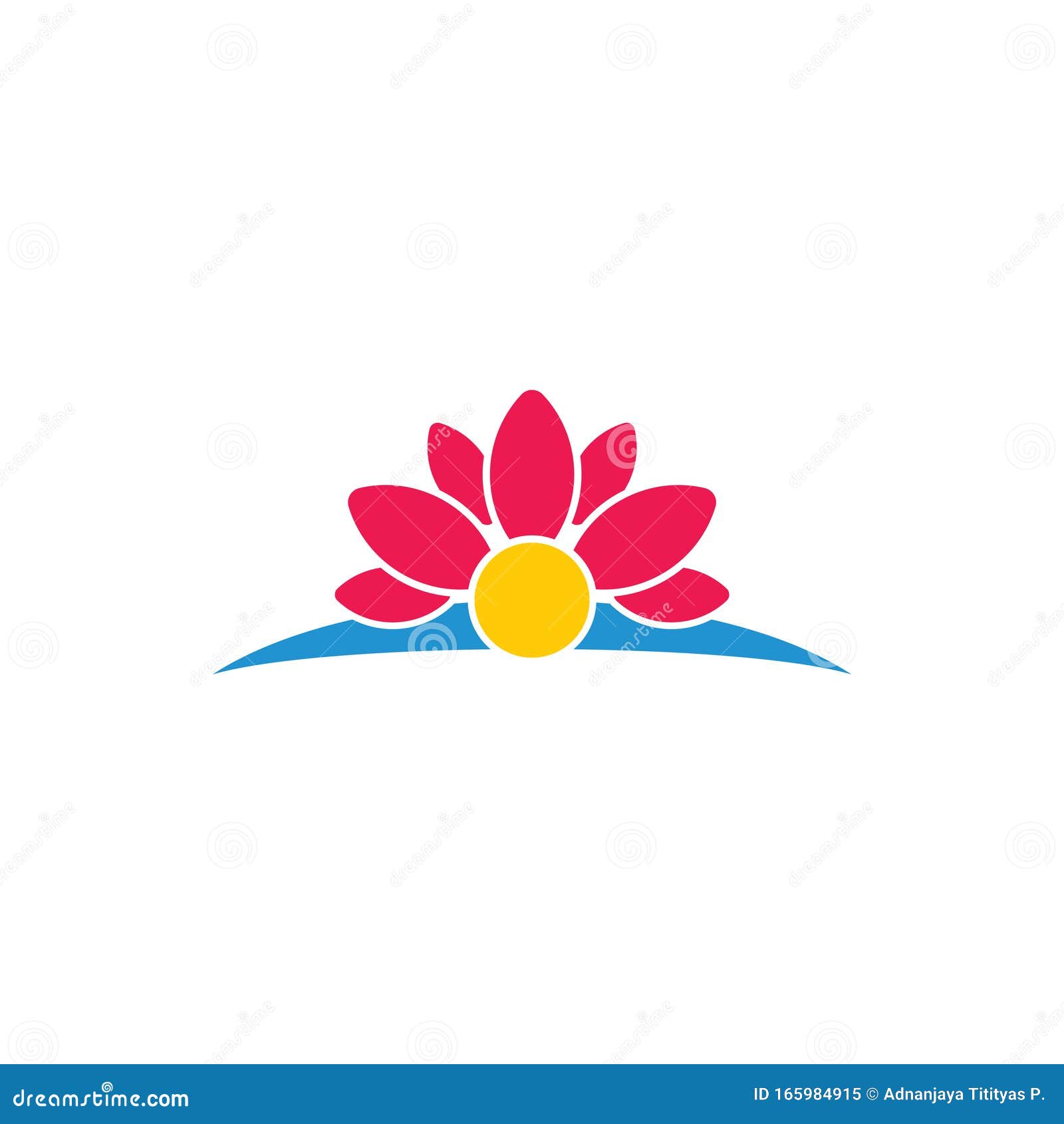 Colorful Water Flower Global Design Logo Vector Stock Vector ...