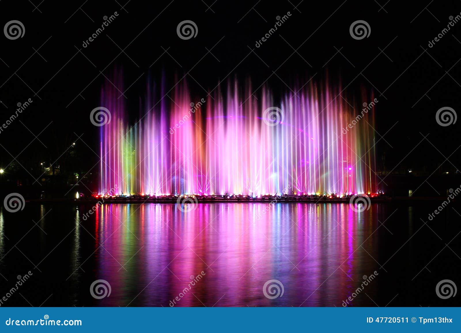 Colorful water fountain stock image. Image of blue, lake - 47720511