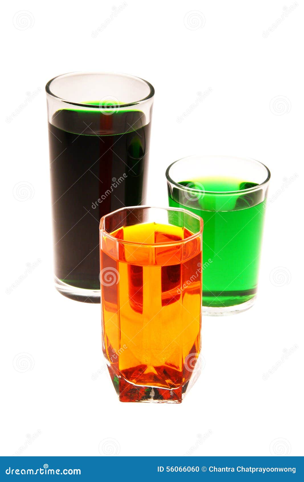 Colorful Water in the Glasses Stock Photo - Image of alcohol ...