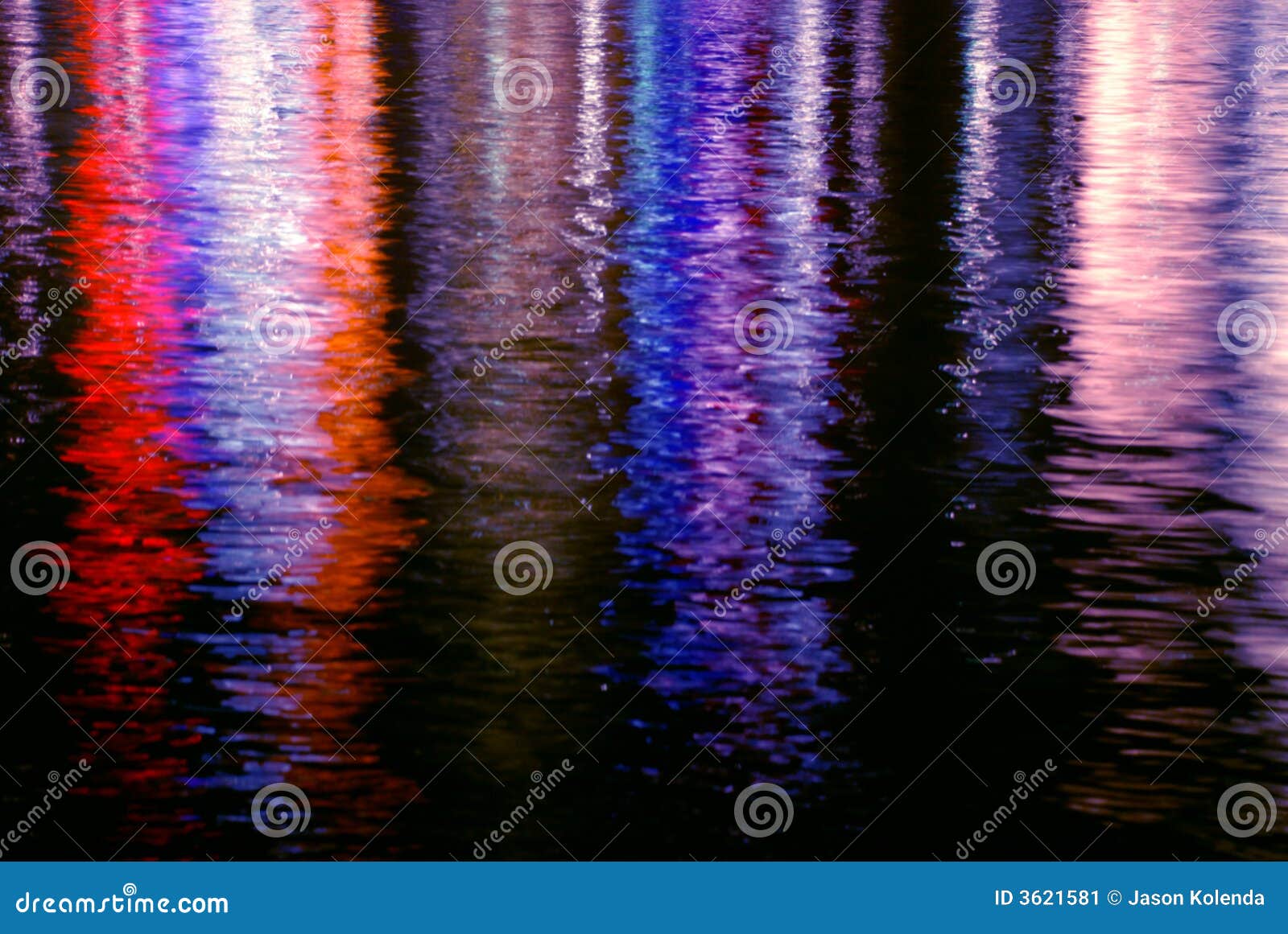 Colorful Water Light Reflections Stock Image - Image of lights, water ...