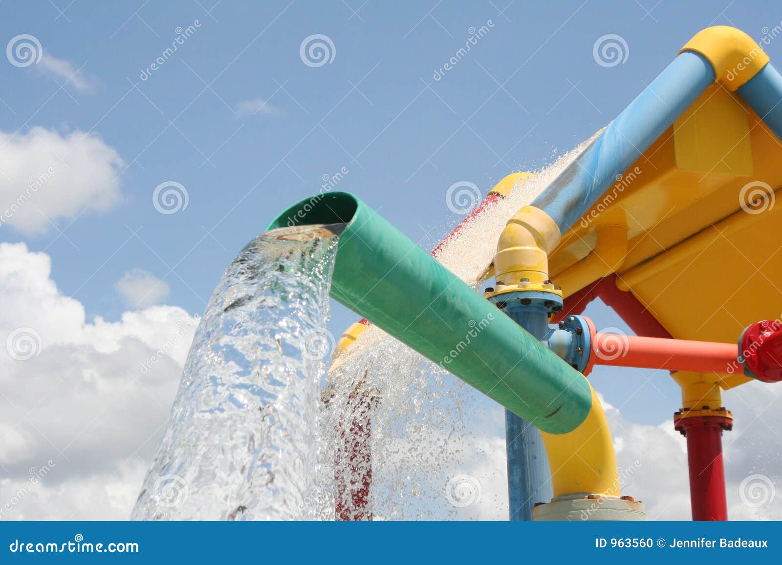 Colorful Water Pouring stock photo. Image of wheels, drops - 963560