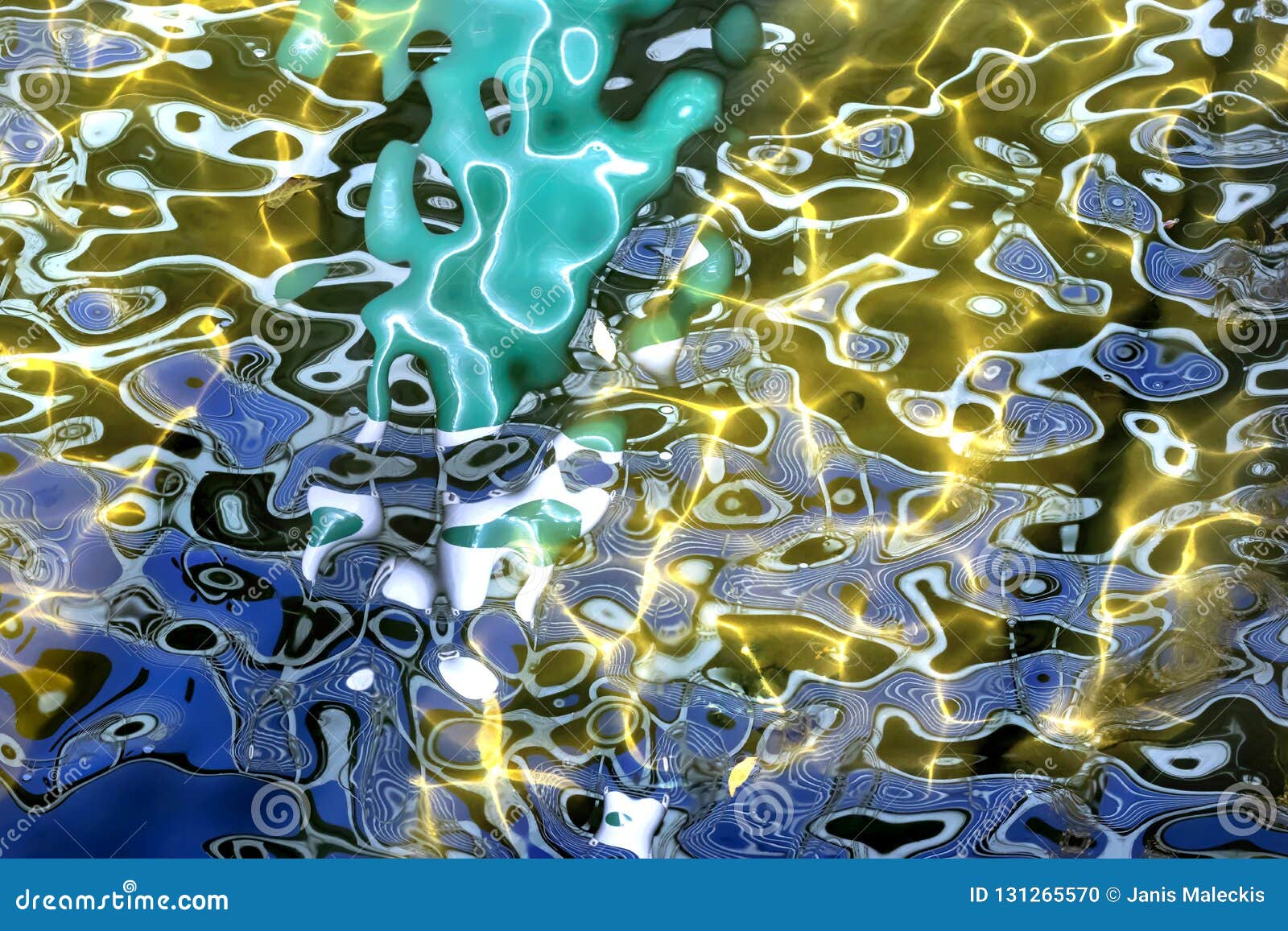Colorful water reflection. stock photo. Image of sunshine - 131265570