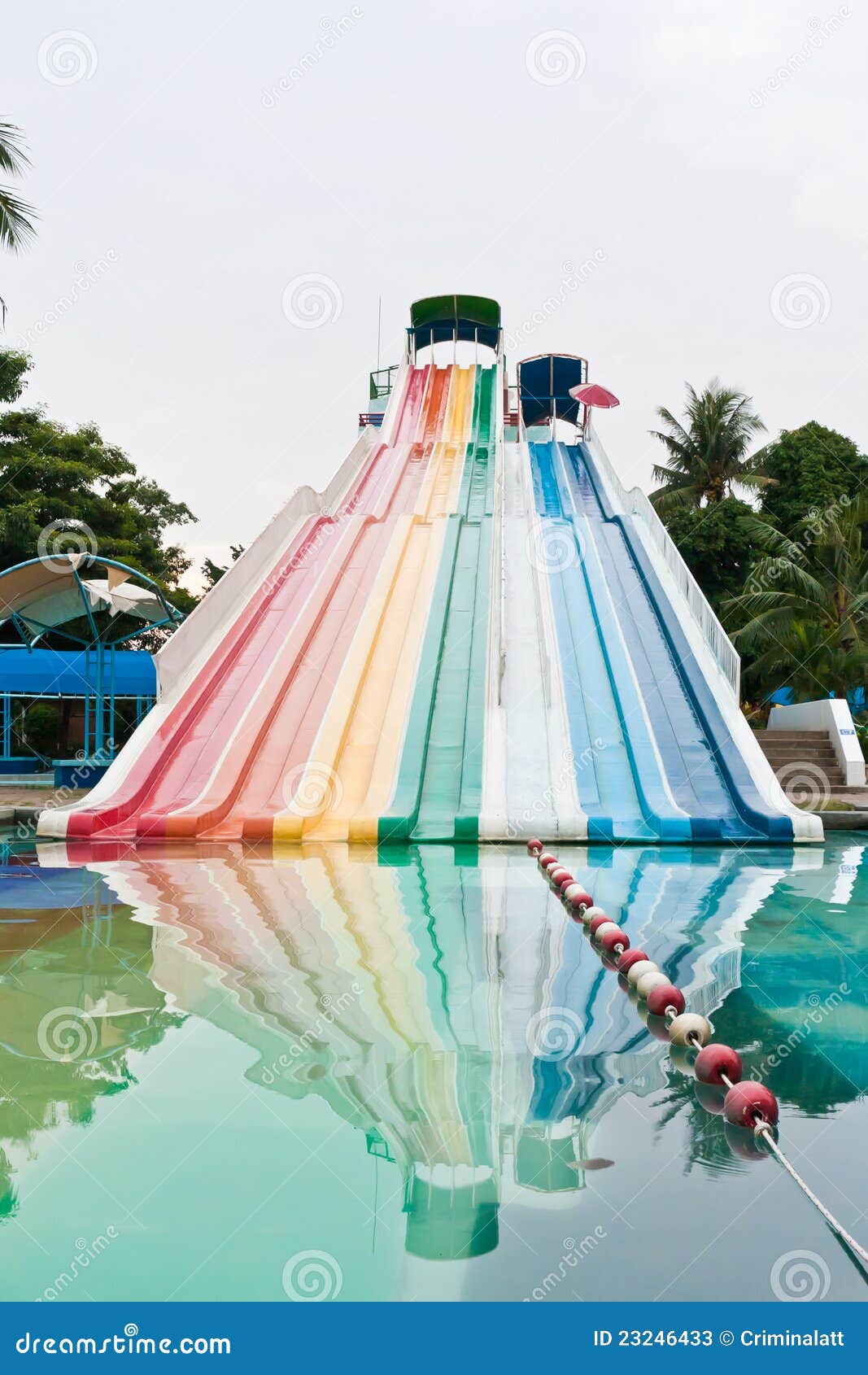 Colorful water slider stock image. Image of yellow, aqua - 23246433