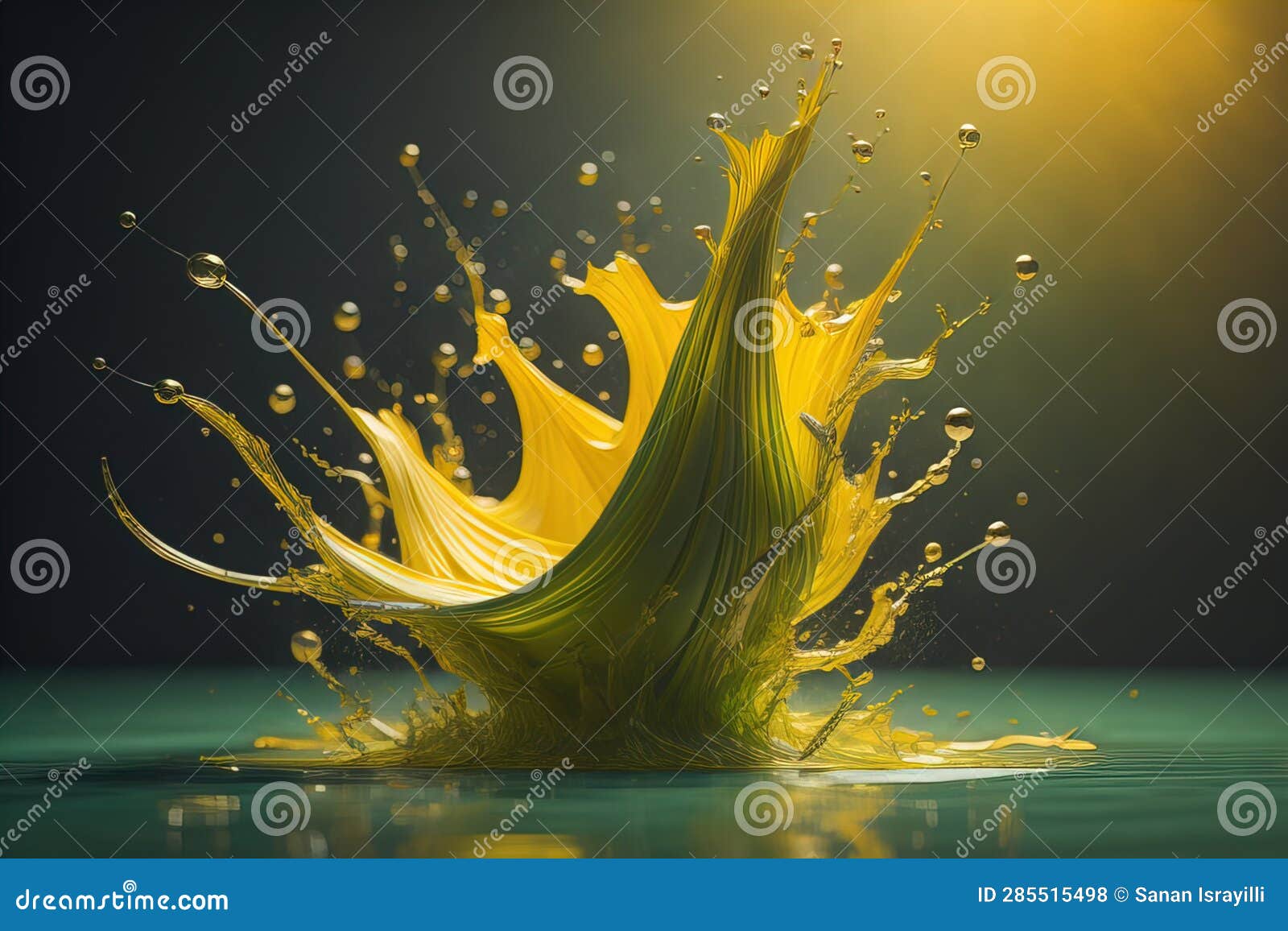 A Colorful Water Splash on a Gradient Background. Ai Generative Stock ...