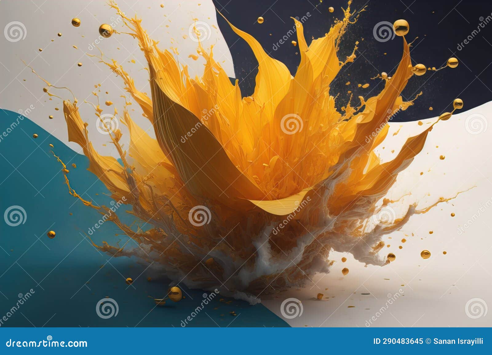 A Colorful Water Splash on a Gradient Background. Ai Generative Stock ...