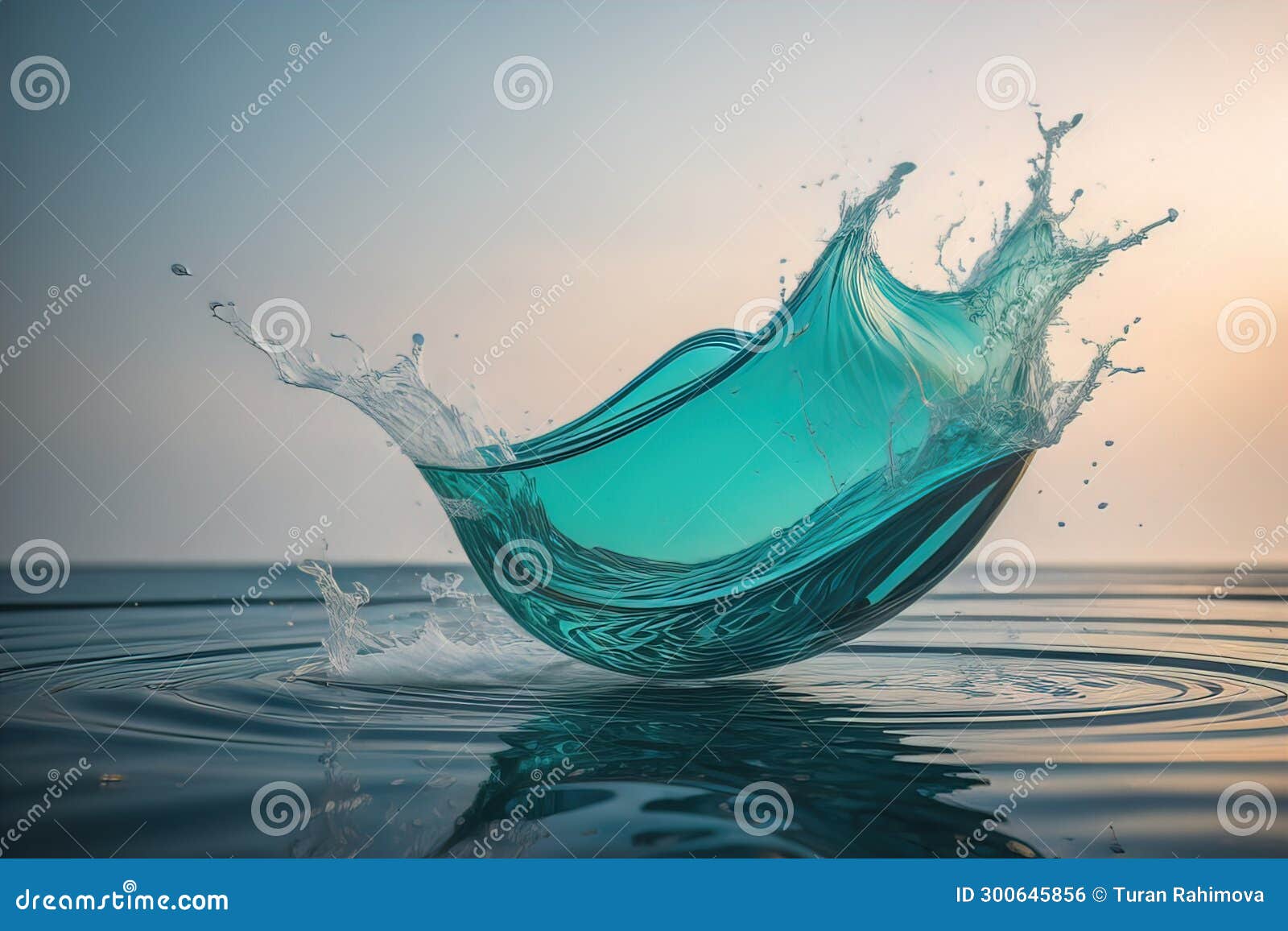 A Colorful Water Splash on a Gradient Background. Ai Generative Stock ...