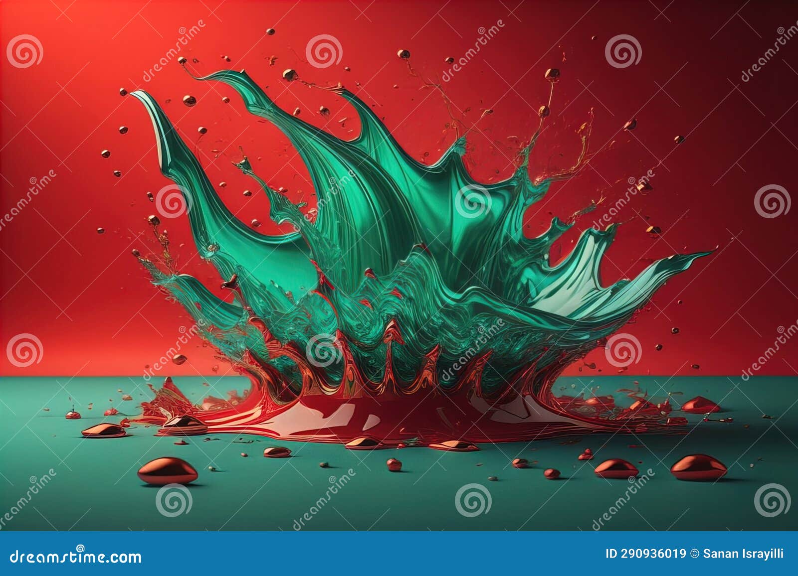 A Colorful Water Splash on a Gradient Background. Ai Generative Stock ...