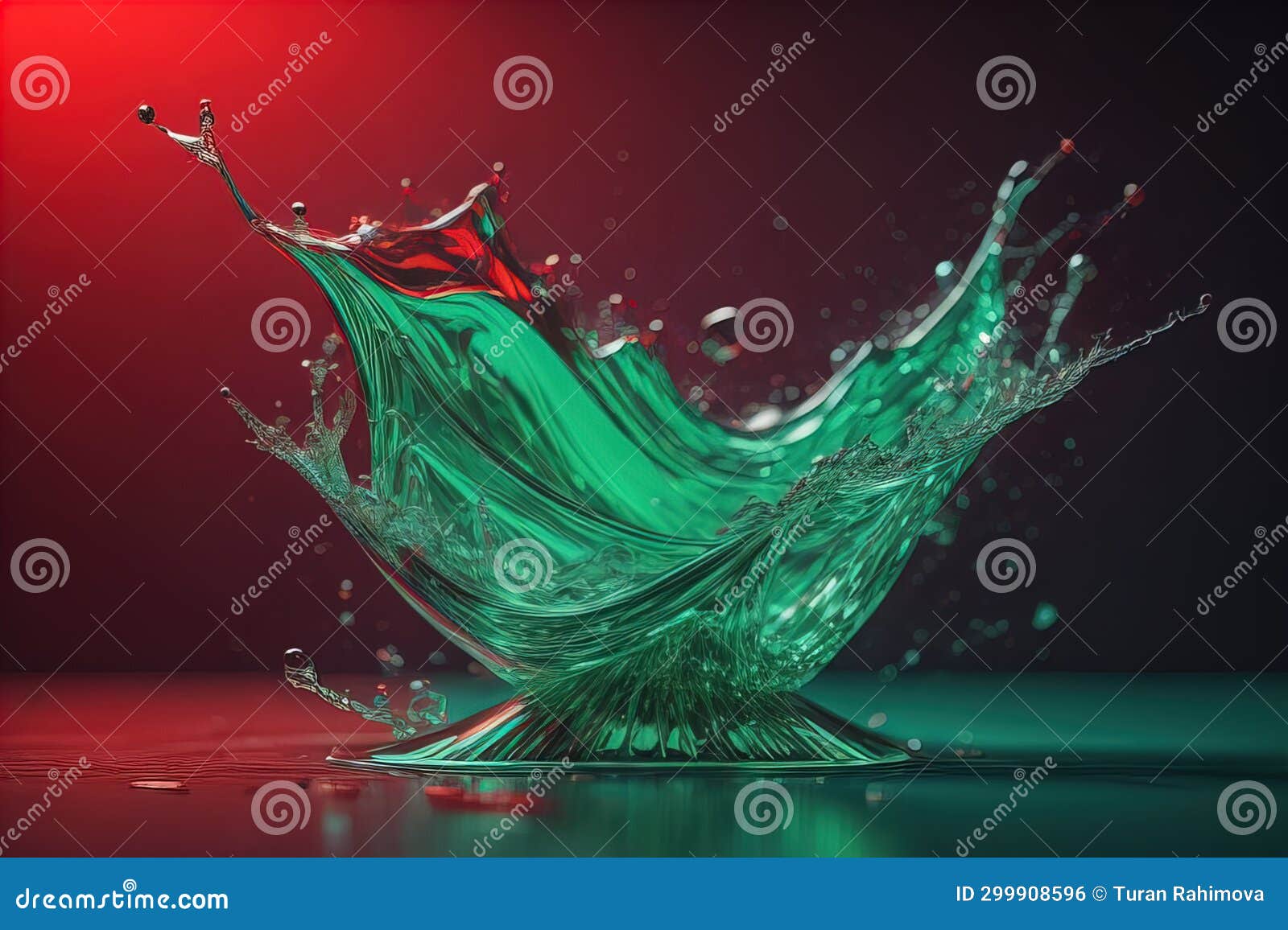 A Colorful Water Splash on a Gradient Background. Ai Generative Stock ...