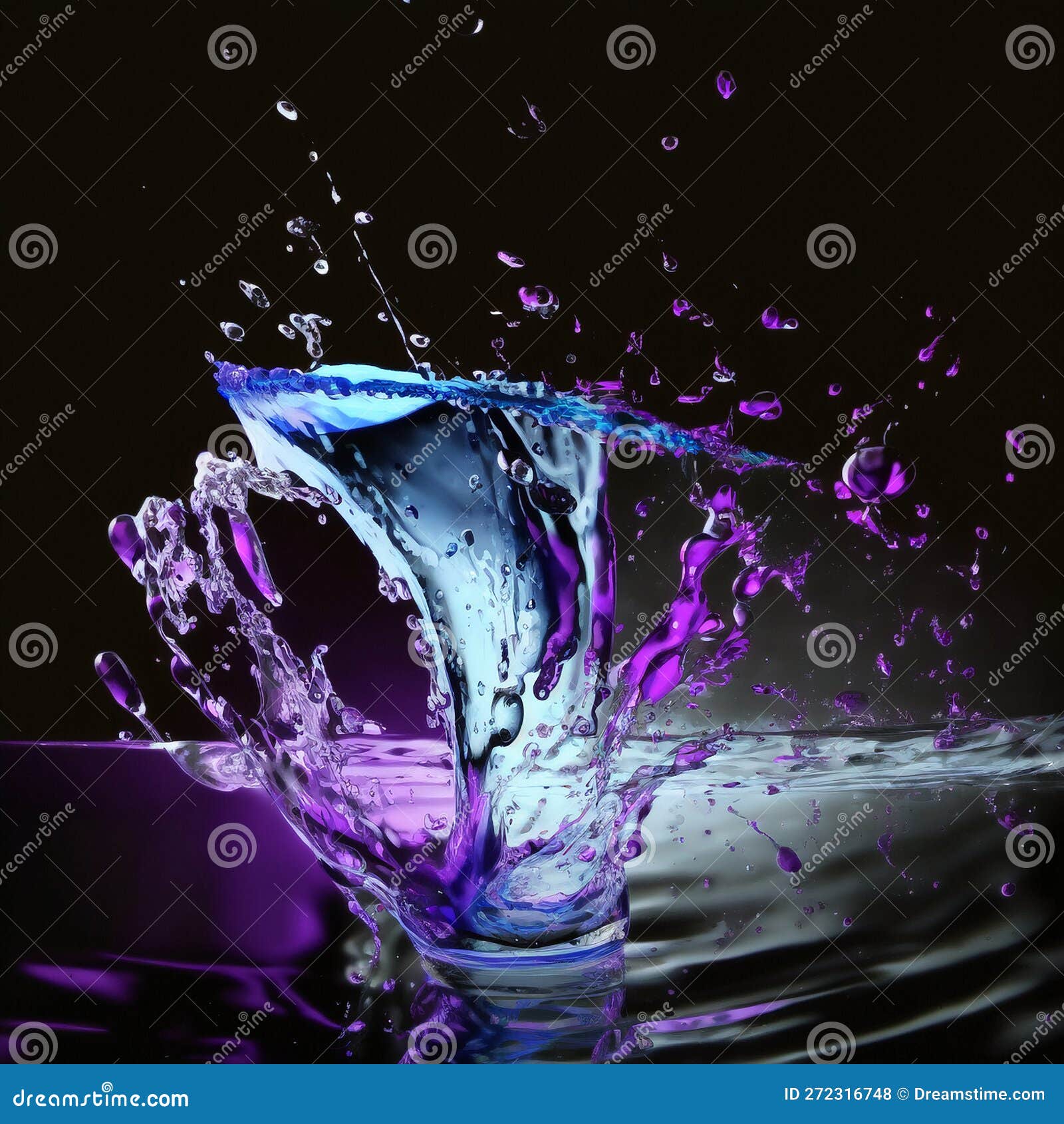 Colorful water splashes stock illustration. Illustration of fresh ...