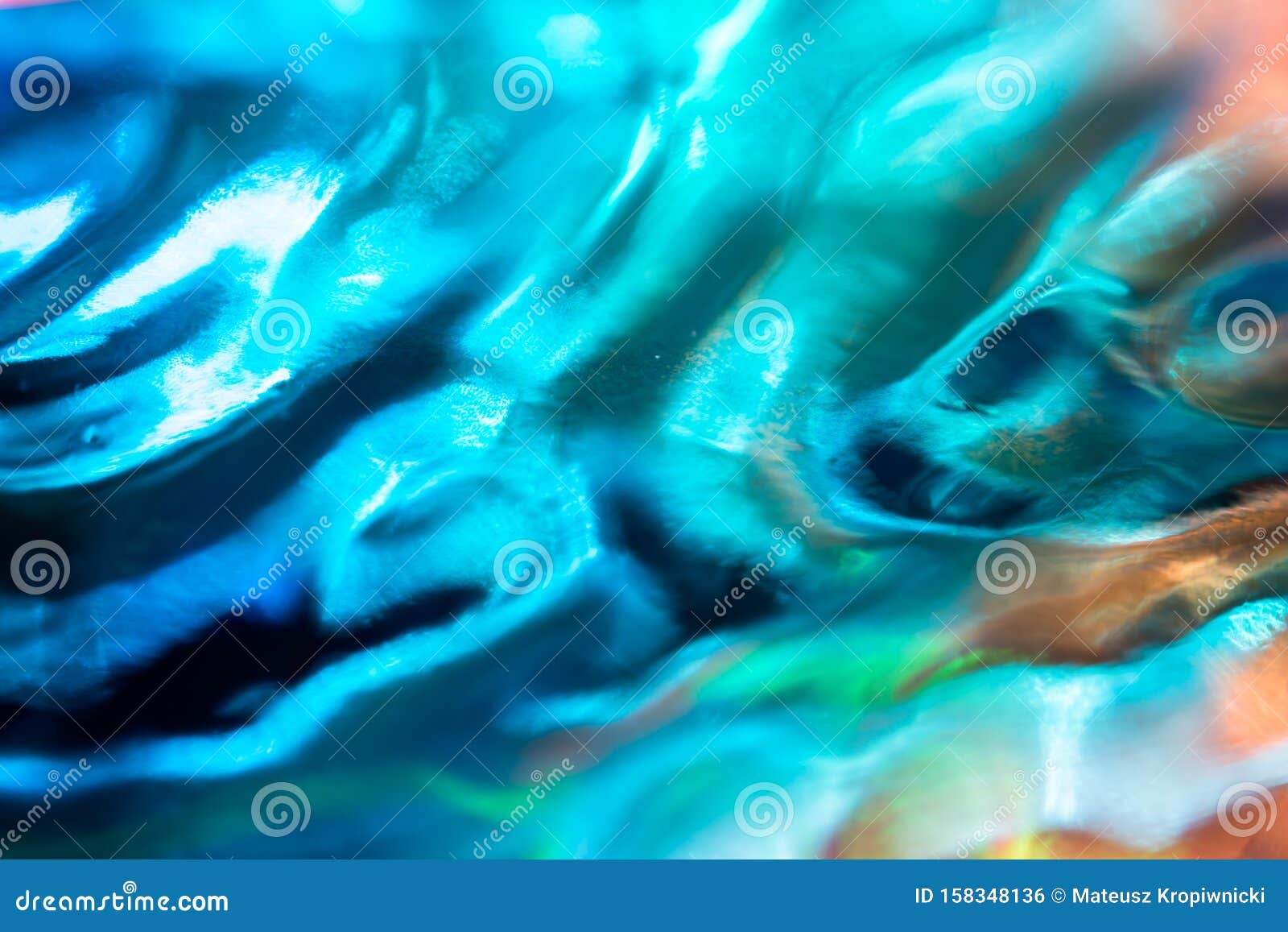 Colorful Water Wave Background with Bright Shining Surfaces. Stock ...