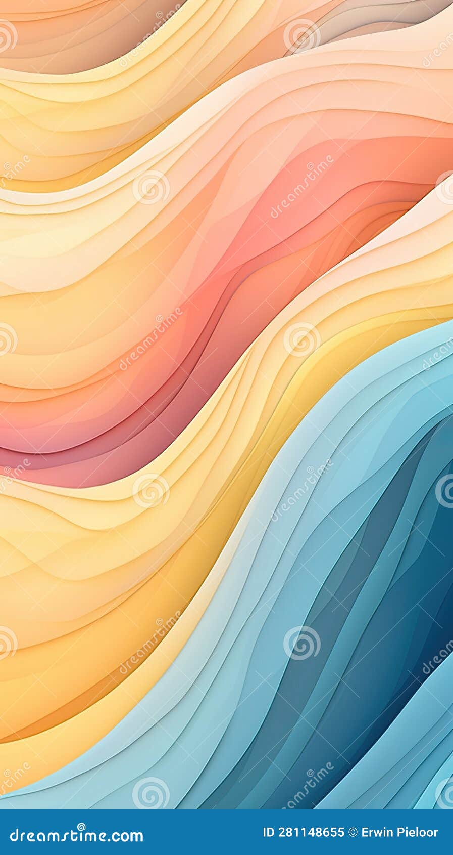 Colorful Water Waves on Abstract Background Stock Illustration ...