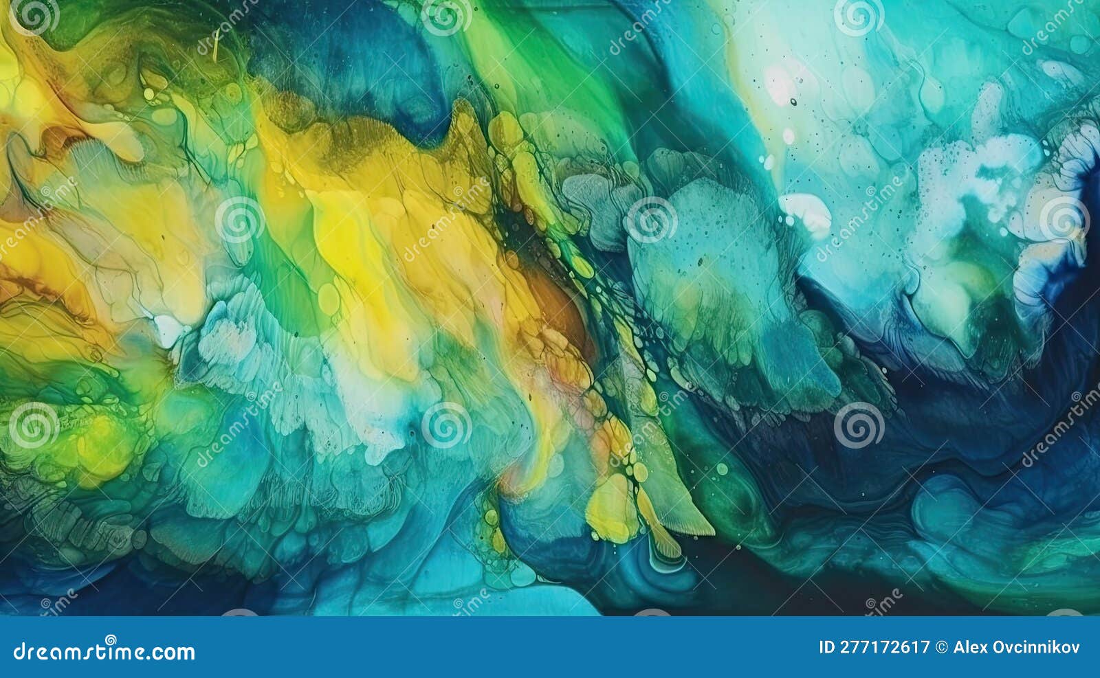 Colorful Watercolor Background with Liquid Texture for Design Projects ...