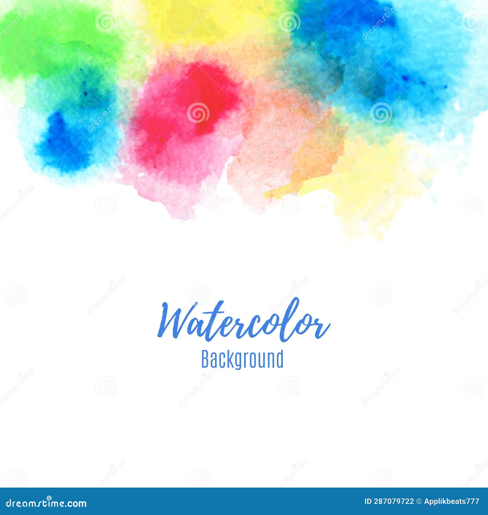 Colorful Watercolor Paint Abstract Background. Vector Illustration ...