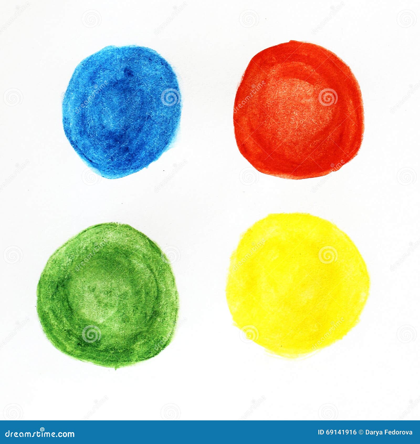 Colorful Watercolor Paint Circle Stock Photo - Image of round, shades ...