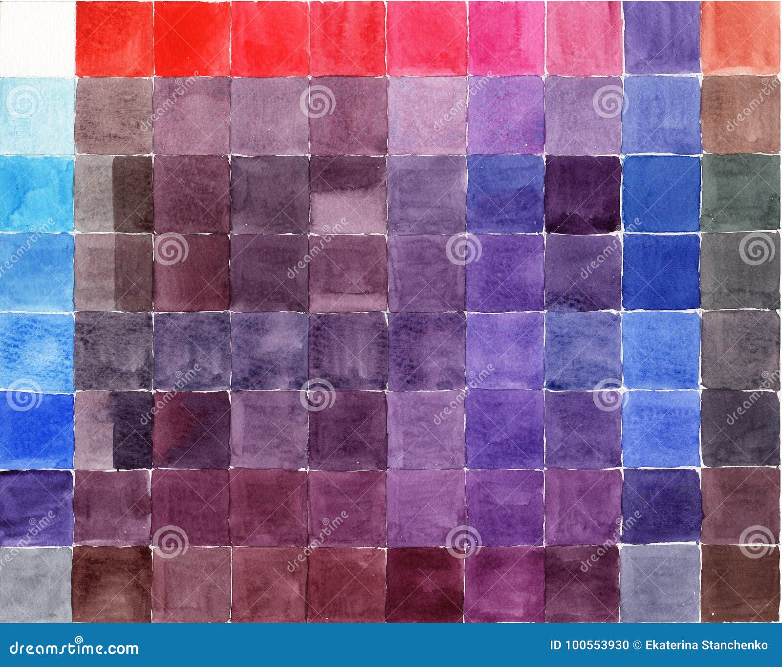 Colorful Watercolor Palette Background Stock Illustration ...