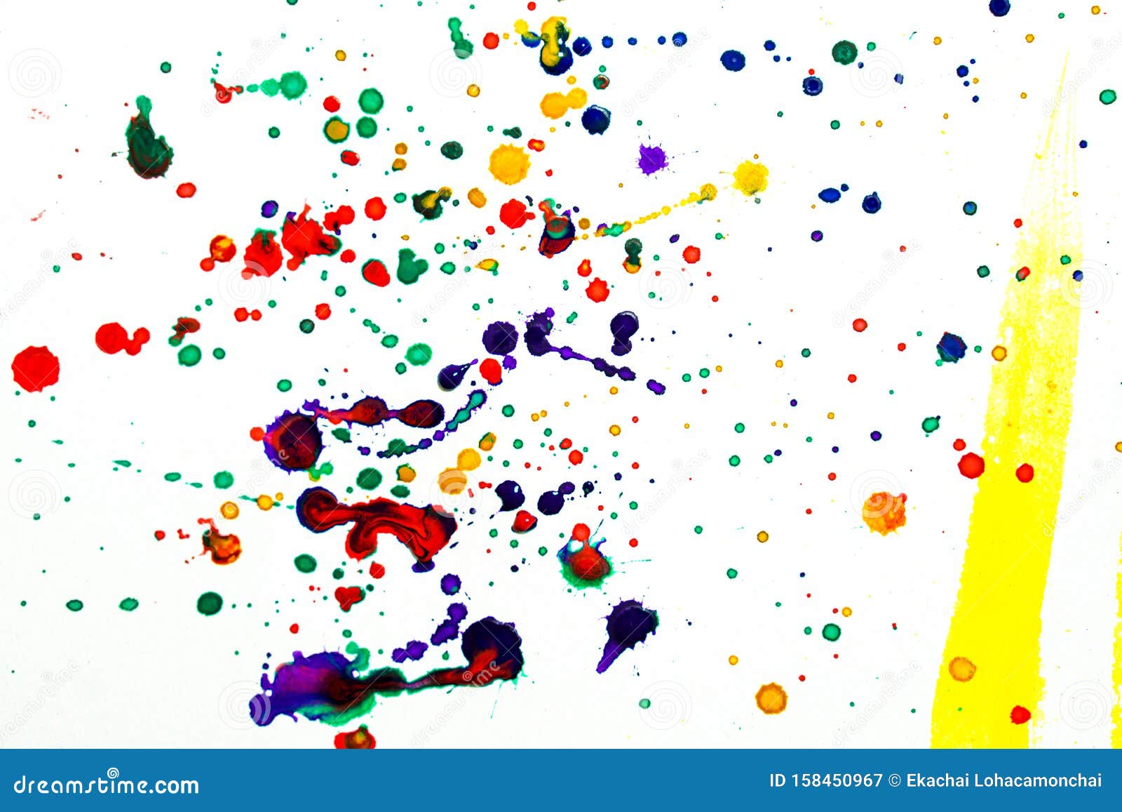 Colorful watercolor splash stock image. Image of backdrop - 158450967