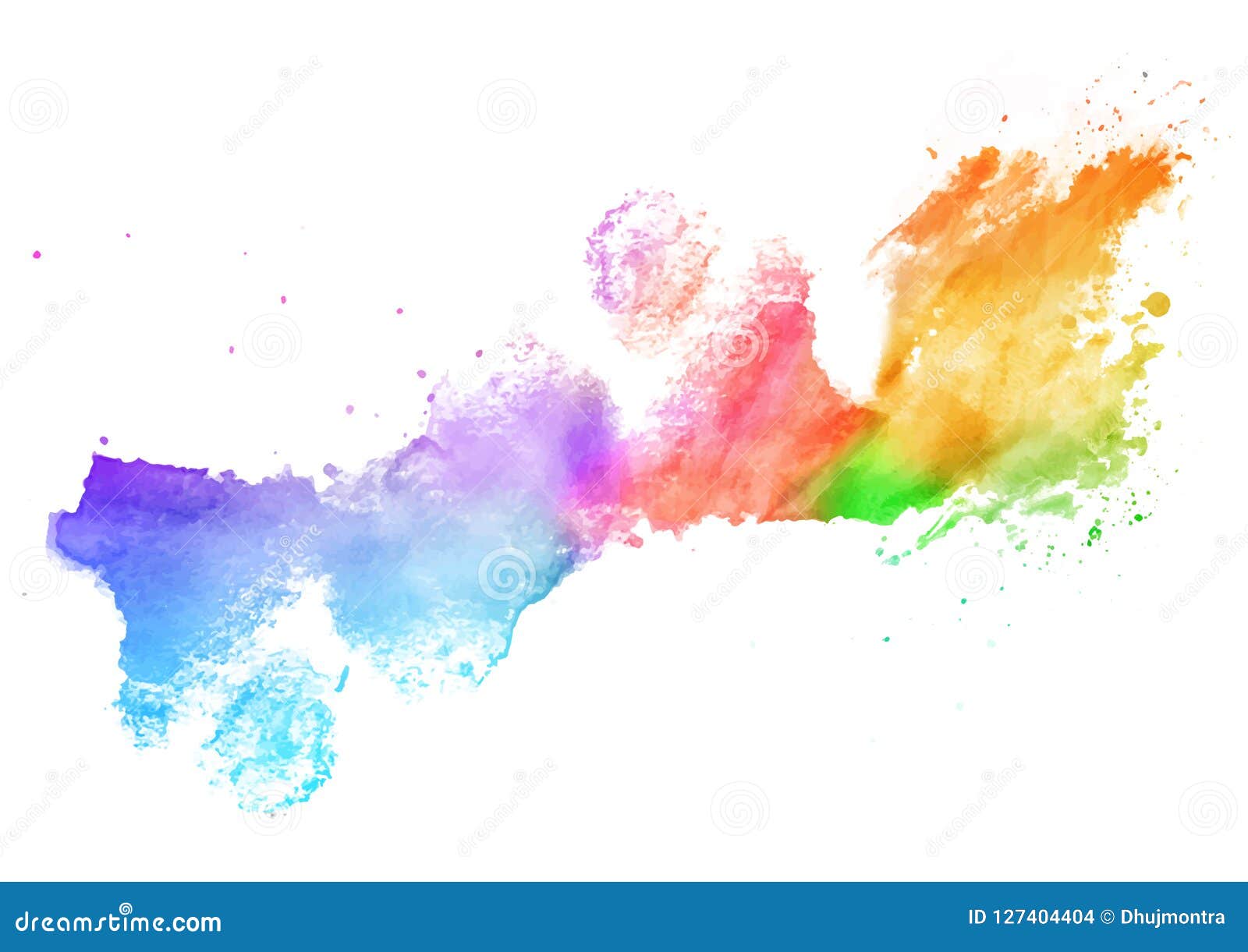 Colorful Watercolor Splashes Stock Vector - Illustration of decoration ...