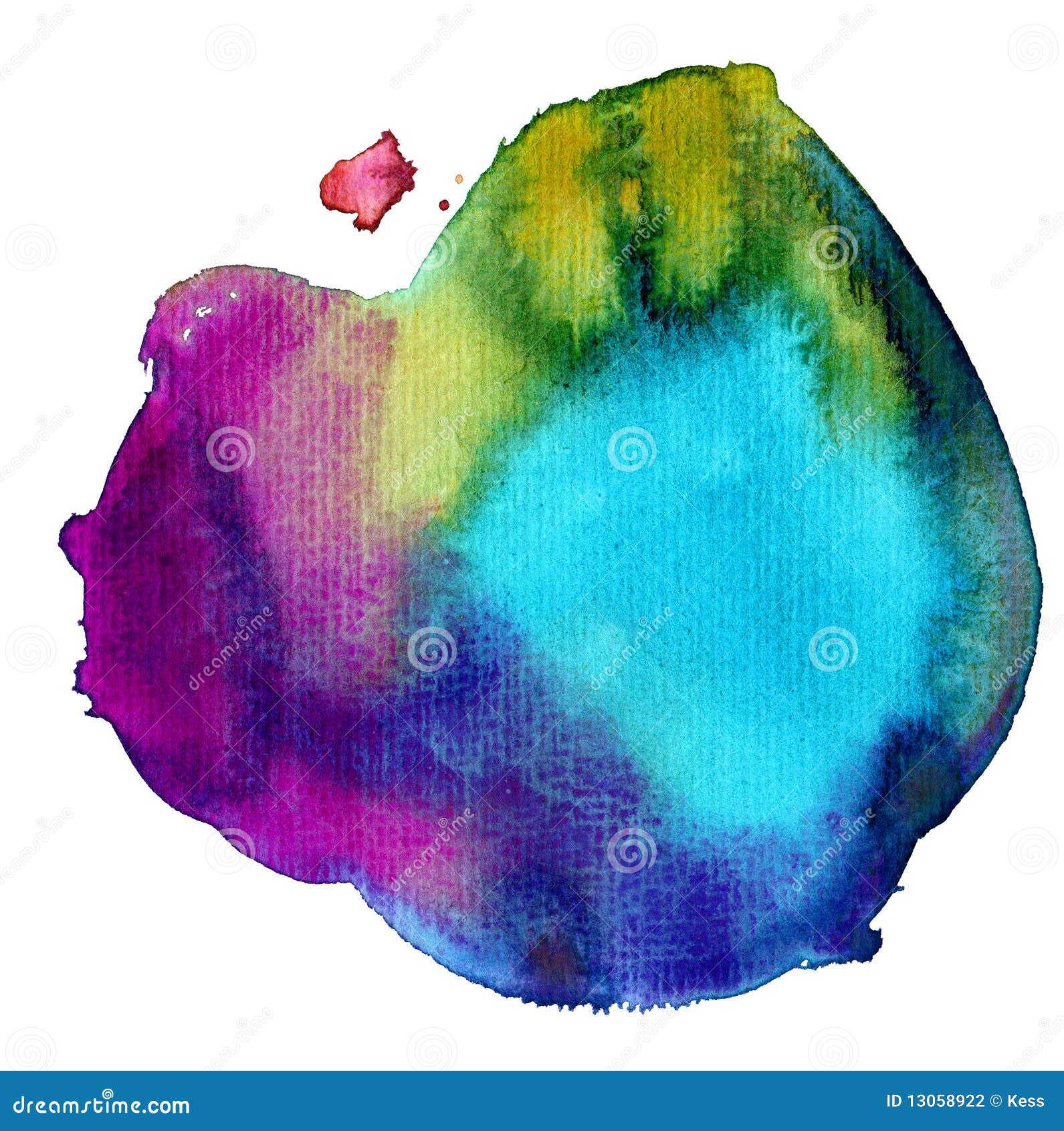 Colorful watercolor stain stock illustration. Illustration of brush ...