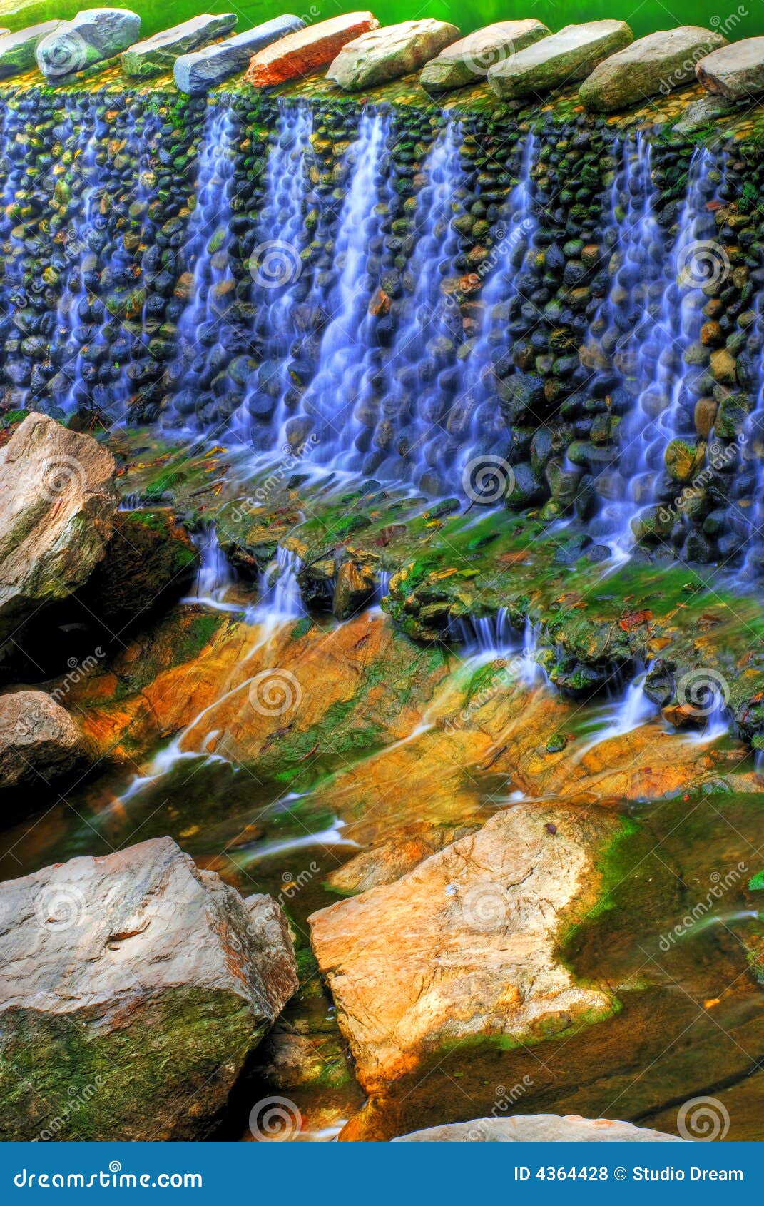 Colorful waterfalls stock photo. Image of destination - 4364428