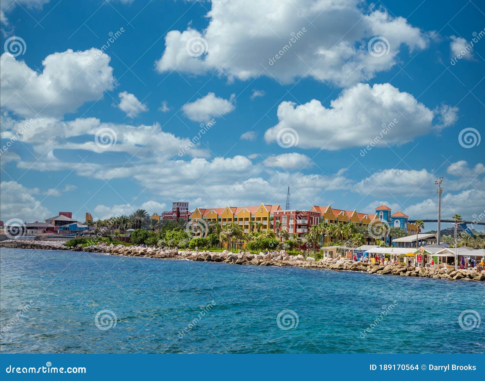 Colorful Waterfront of Curacao Resorts Stock Photo - Image of cityscape ...