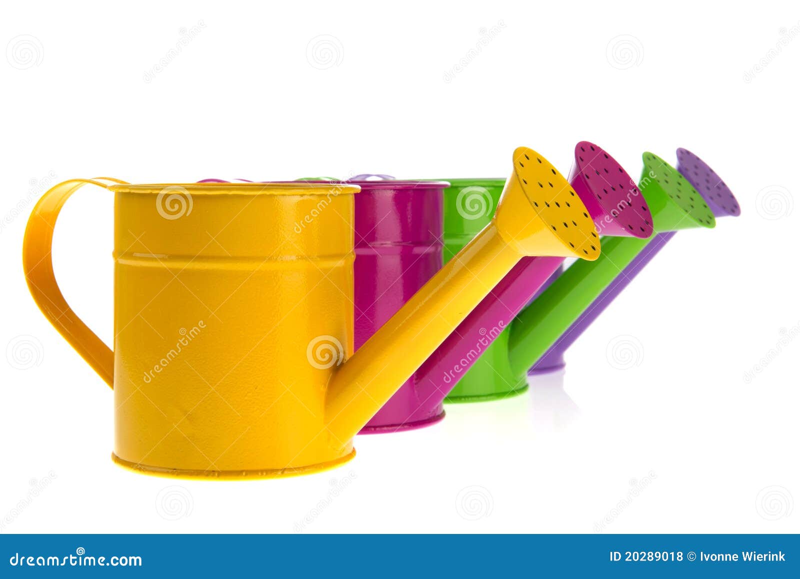 Colorful watering cans stock photo. Image of care, gardening - 20289018
