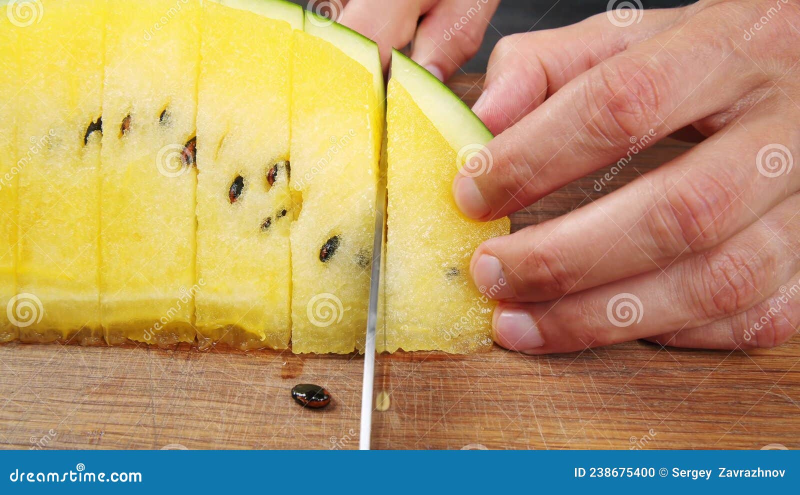 Colorful Watermelon is Cut into Spirals and Roundels with a Slice of ...