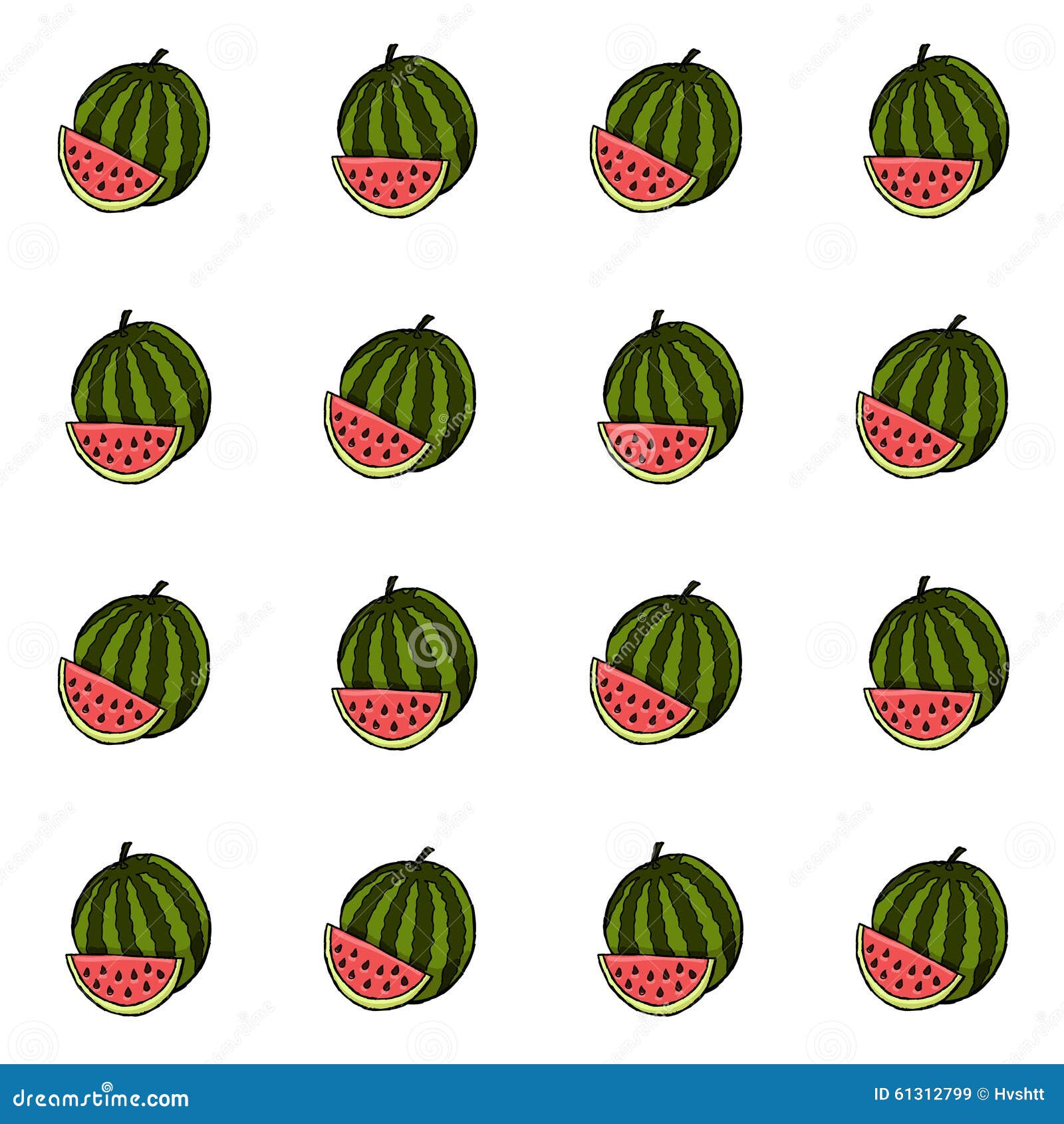 Colorful Watermelons Hand Drawn Seamless Pattern Stock Vector ... Colorful Watermelons Hand Drawn Seamless Pattern Stock Vector ...