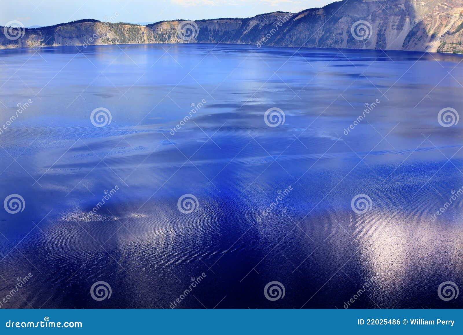 Colorful Waters Blue Crater Lake Reflection Oregon Stock Photo - Image ...