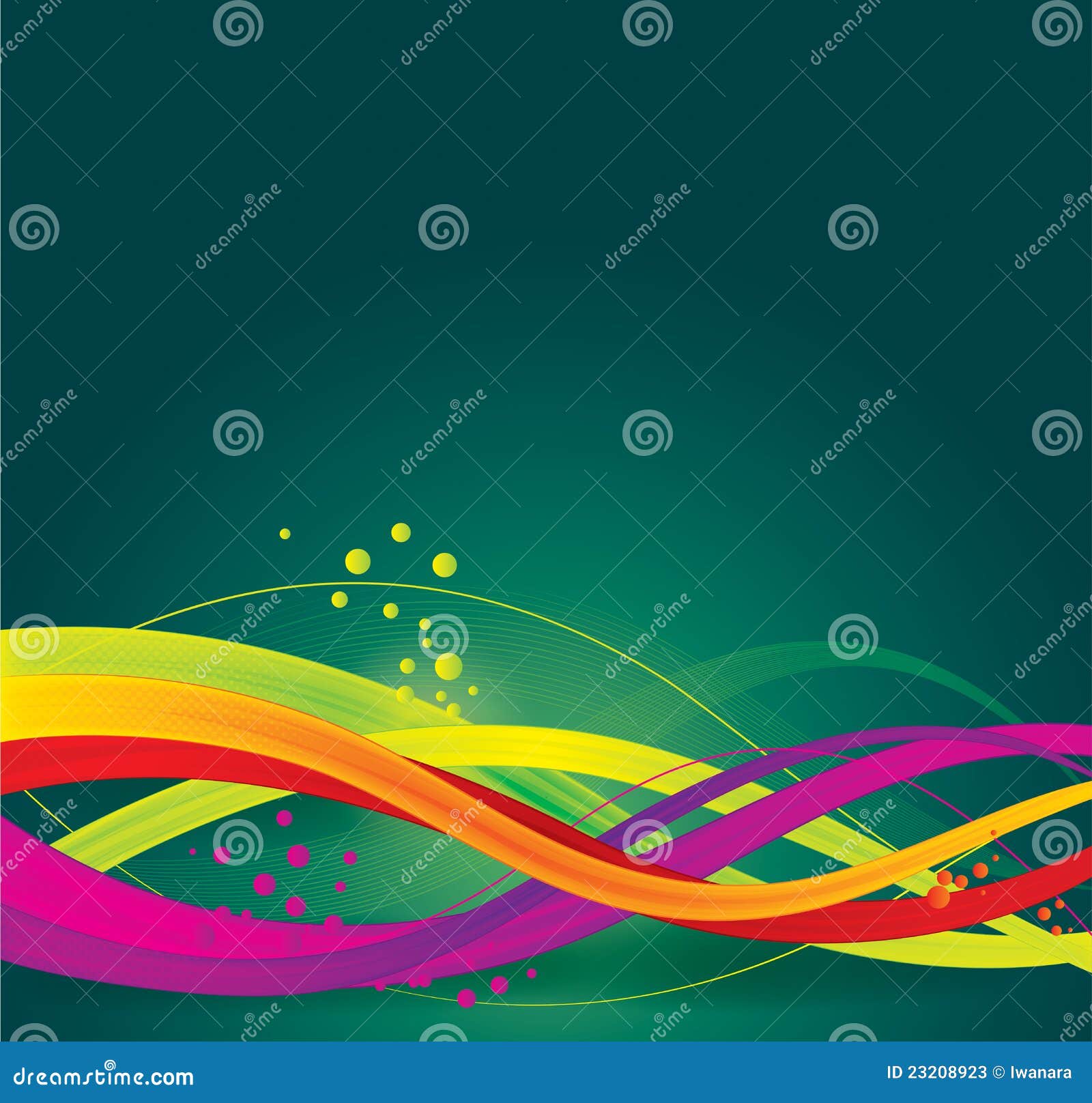 Colorful Wave Abstract Background Stock Vector - Illustration of bubble ...