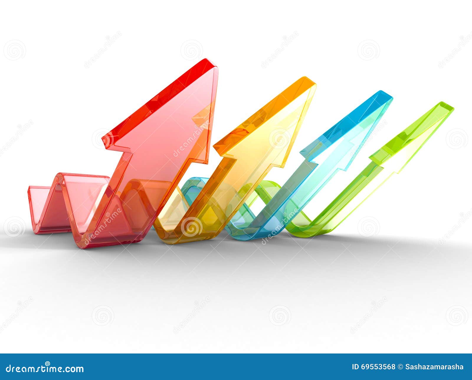 Colorful Wave Arrows Group. Teamwork Concept Stock Illustration ...