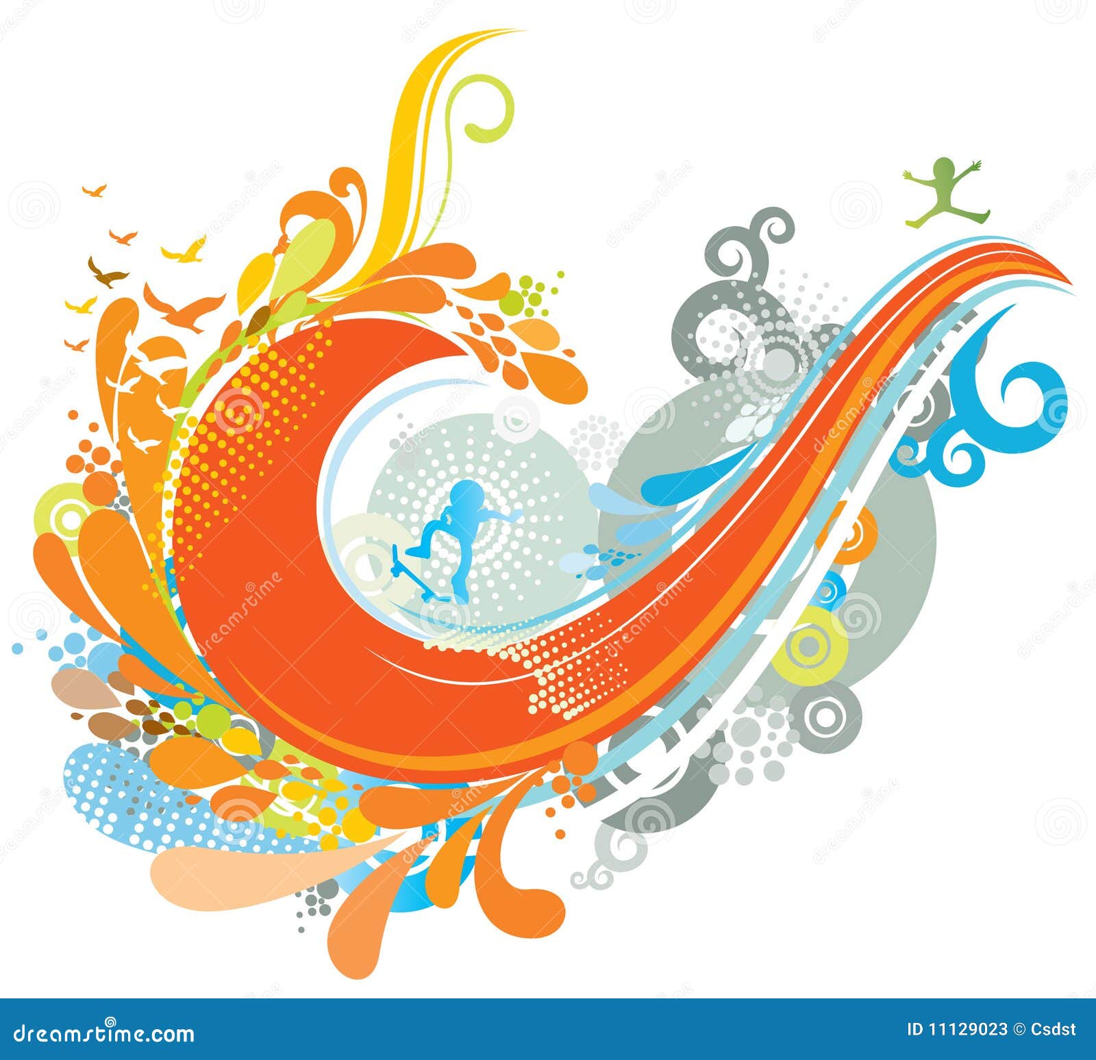 Colorful Wave Background With Floating Particles Mesmerizes With ...