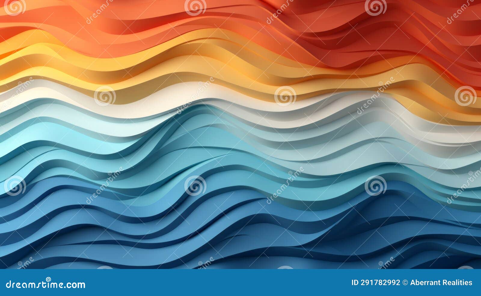 Colorful Wave Background with Waves in Different Colors Stock ...