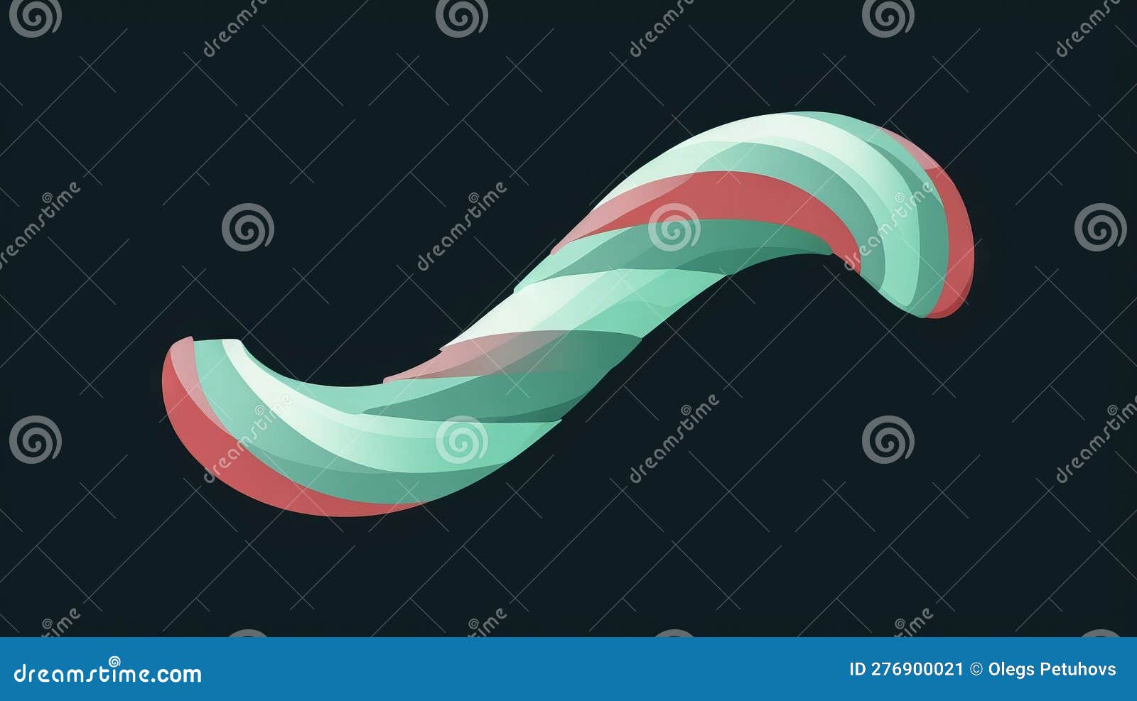 A Colorful Wave on a Black Background with Red, White and Green Stripes ...