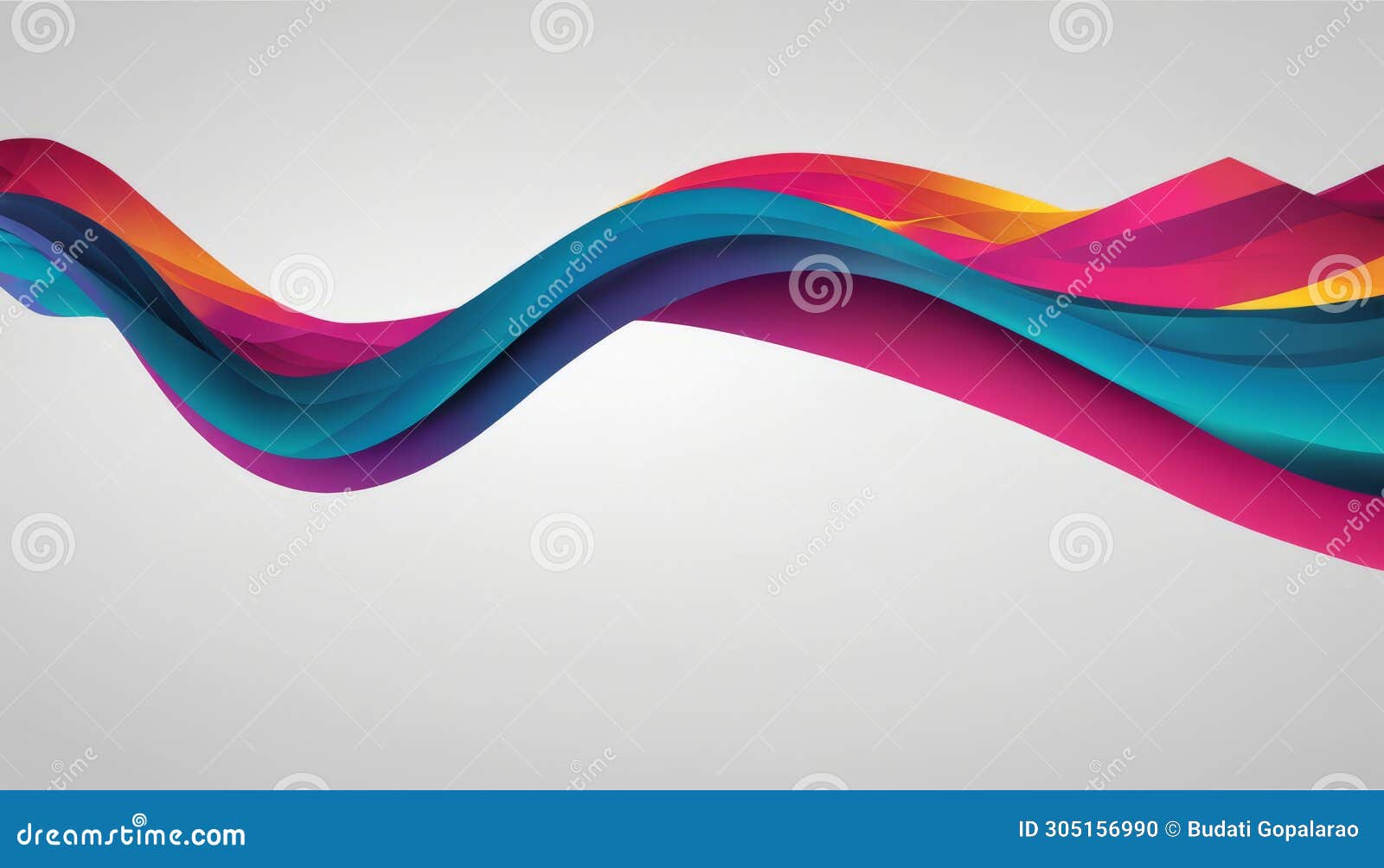 A Colorful Wave Design on a White Background Stock Illustration ...