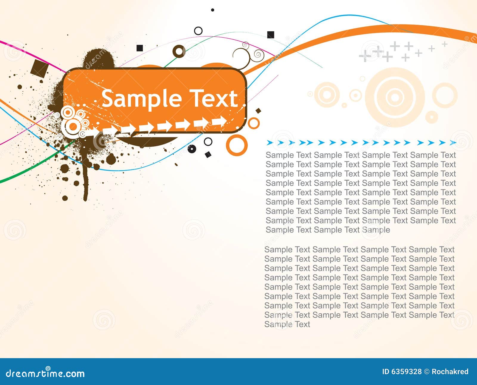 Colorful wave flyer design stock vector. Illustration of patron - 6359328