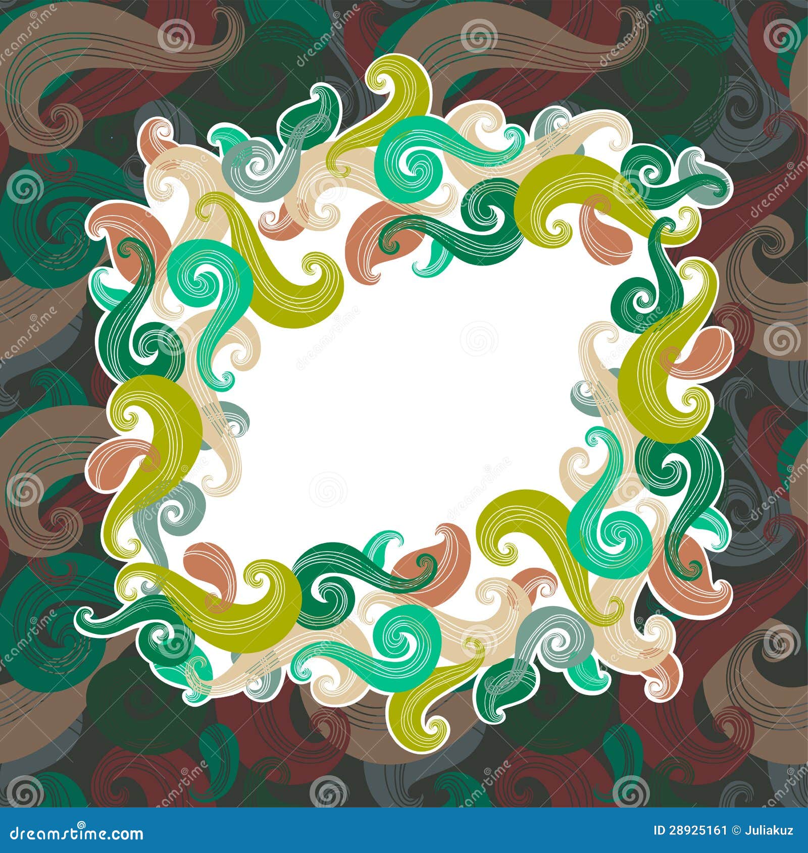 Wave Frame/Border Cartoon Vector | CartoonDealer.com #74341241