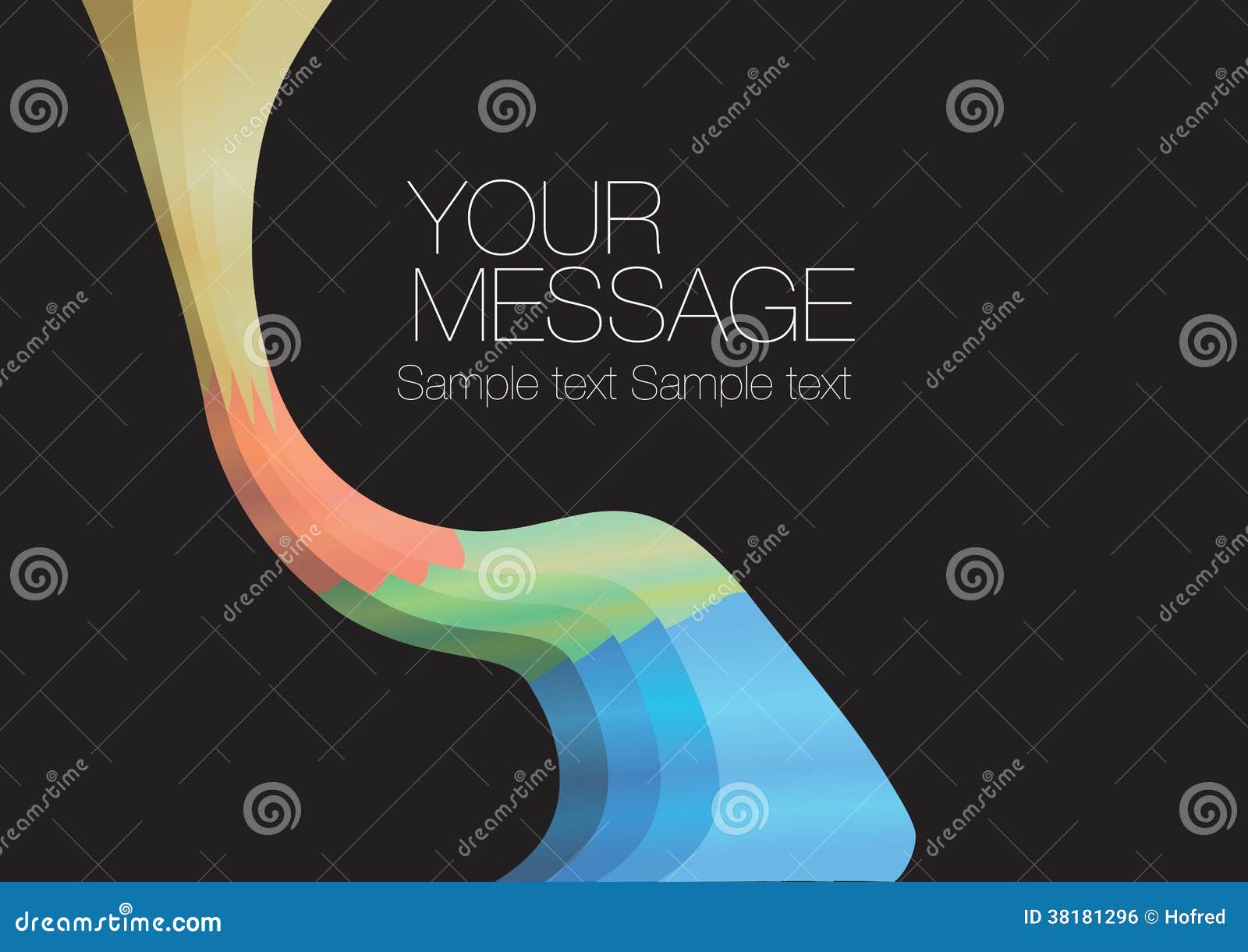 Colorful wave layout stock vector. Illustration of flow - 38181296