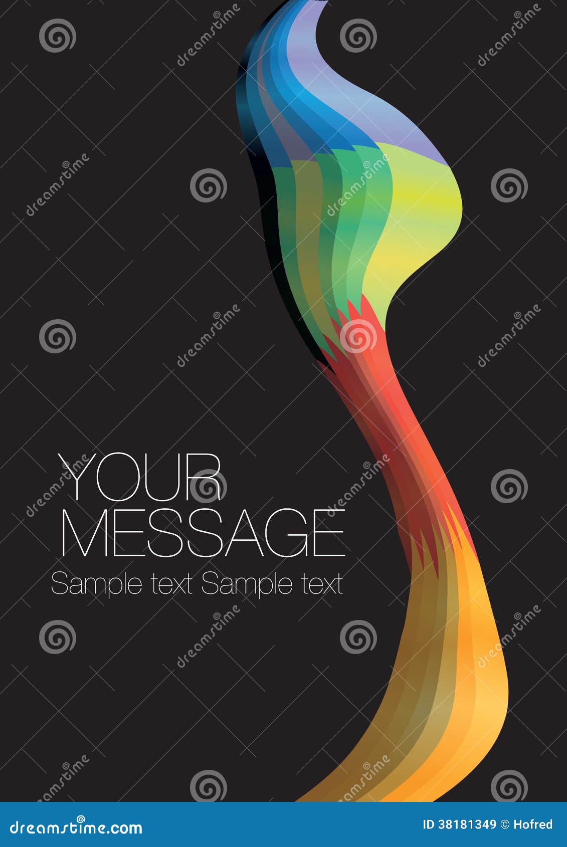 Colorful wave layout stock vector. Illustration of cool - 38181349