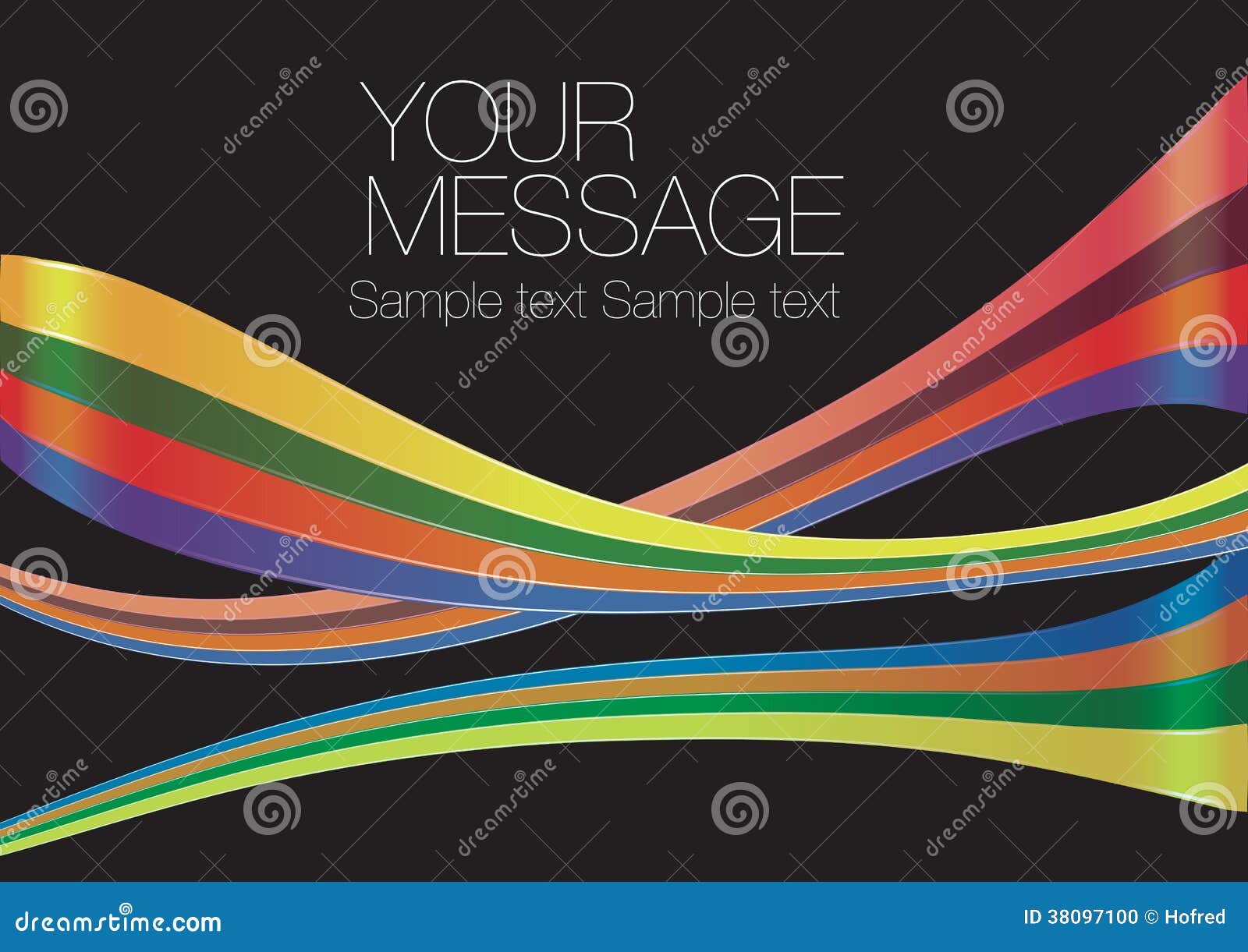 Colorful Wave Layout Design Stock Vector - Illustration of color ...