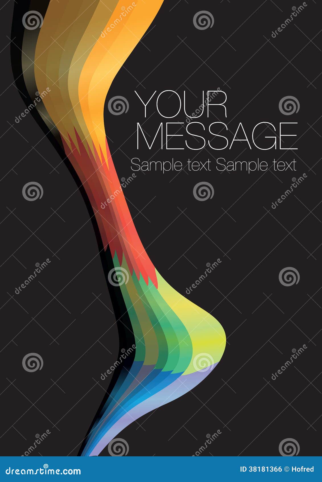 Colorful Wave Layout Design Stock Vector - Illustration of creative ...