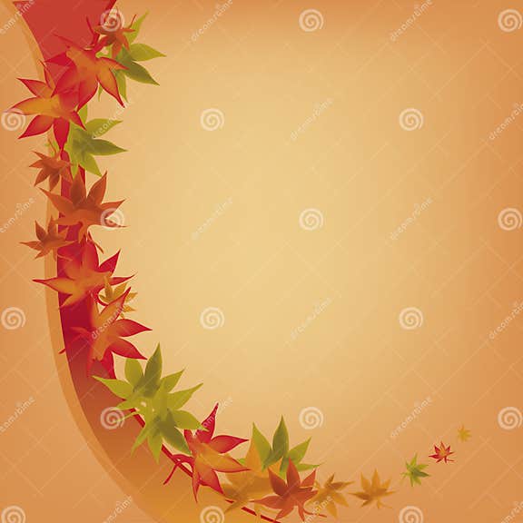 Colorful wave of leafs stock vector. Illustration of ripe - 33800965