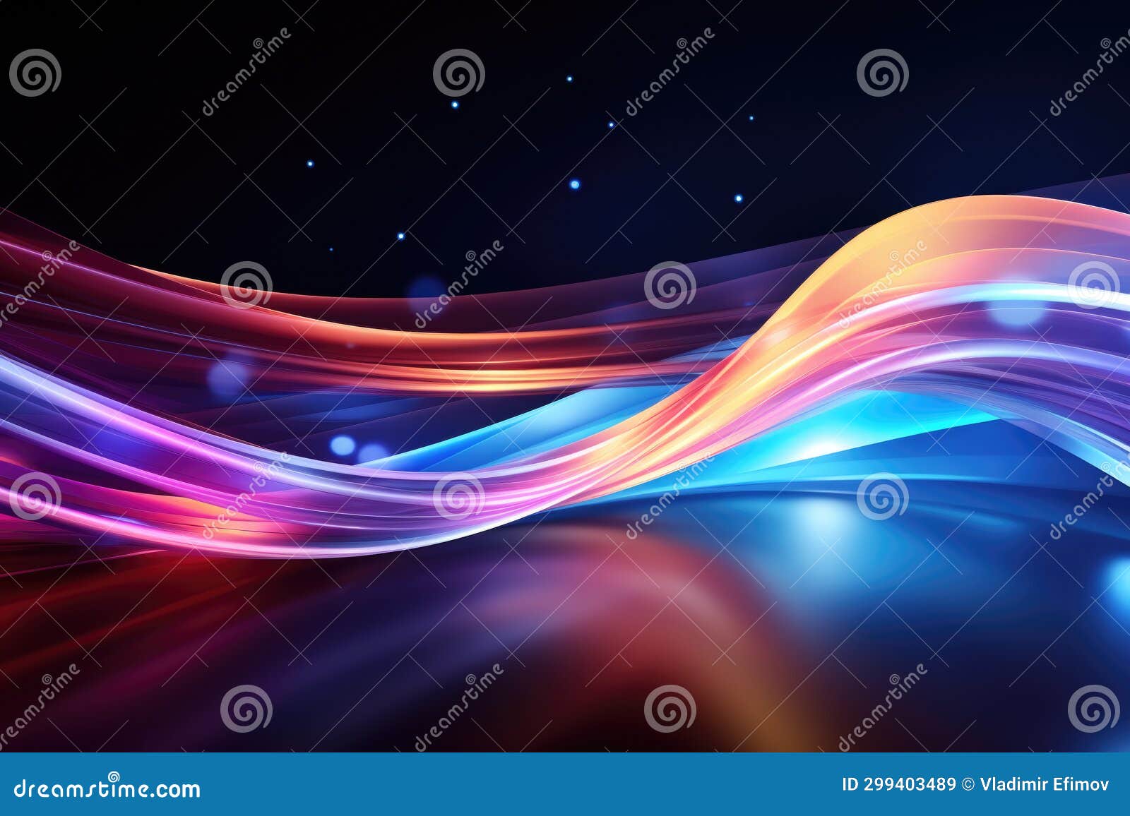 Colorful Wave of Light on Dark Background Stock Image - Image of ...