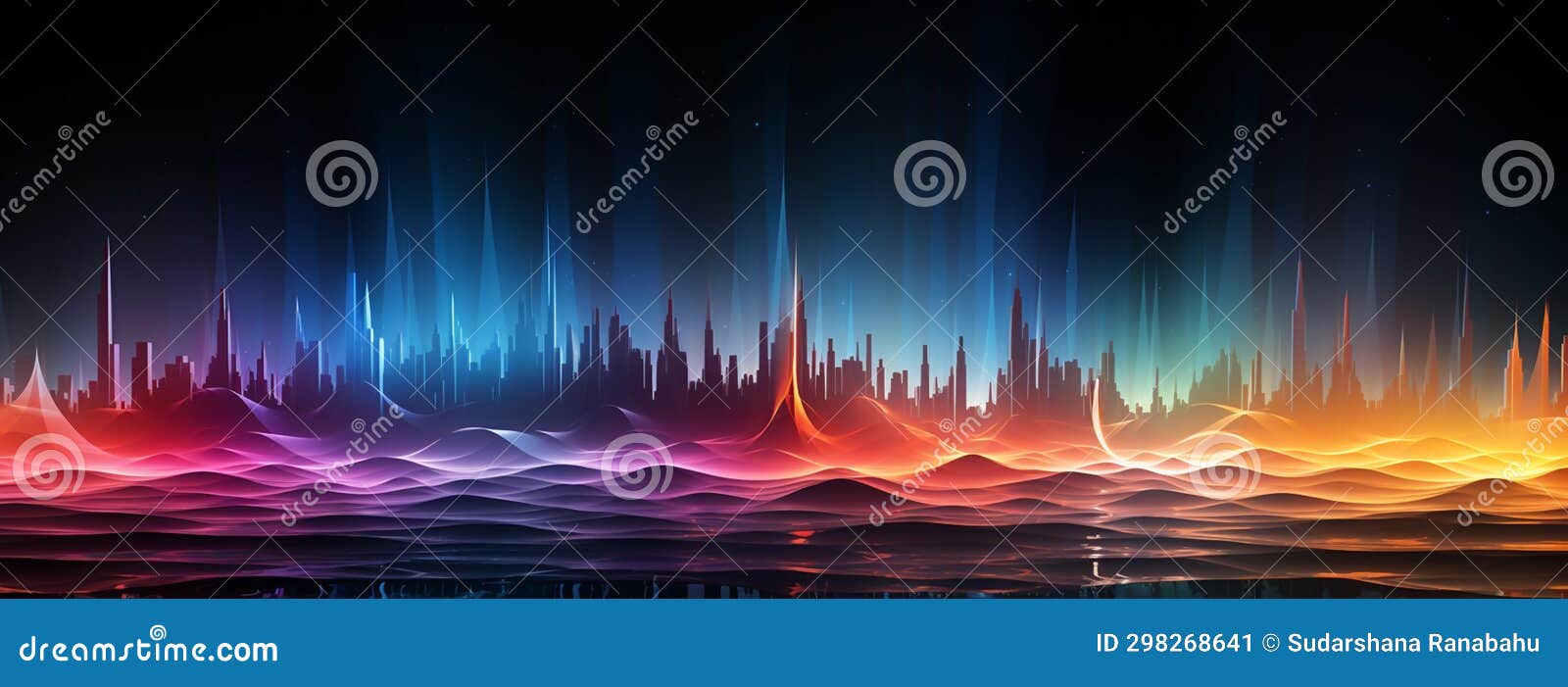 Colorful Wave Music Equalizer Banner Stock Illustration - Illustration ...