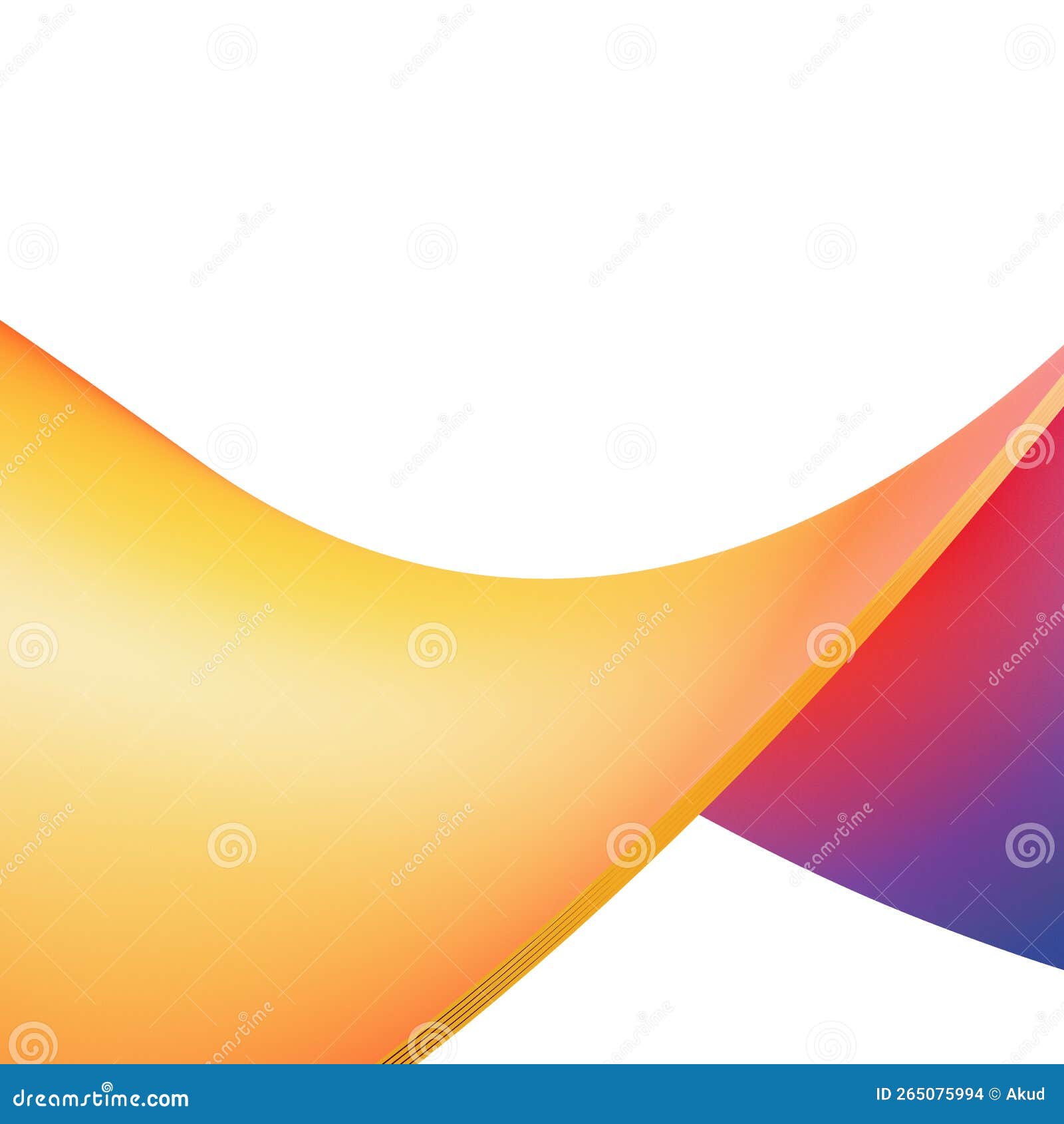 Colorful Wave Ribbon Isolated on White Background Stock Illustration ...