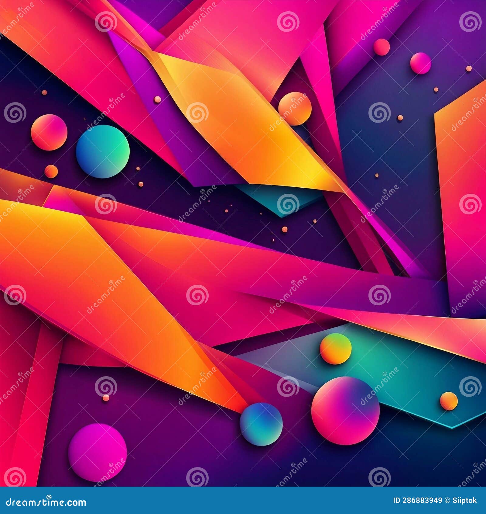 Colorful Wave Shape Abstract Art Background Stock Illustration ...