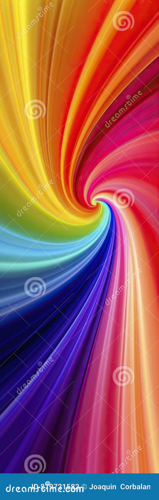 A Colorful Wave-shaped Spiral Wave, an Abstract Artistic Design. Ai ...