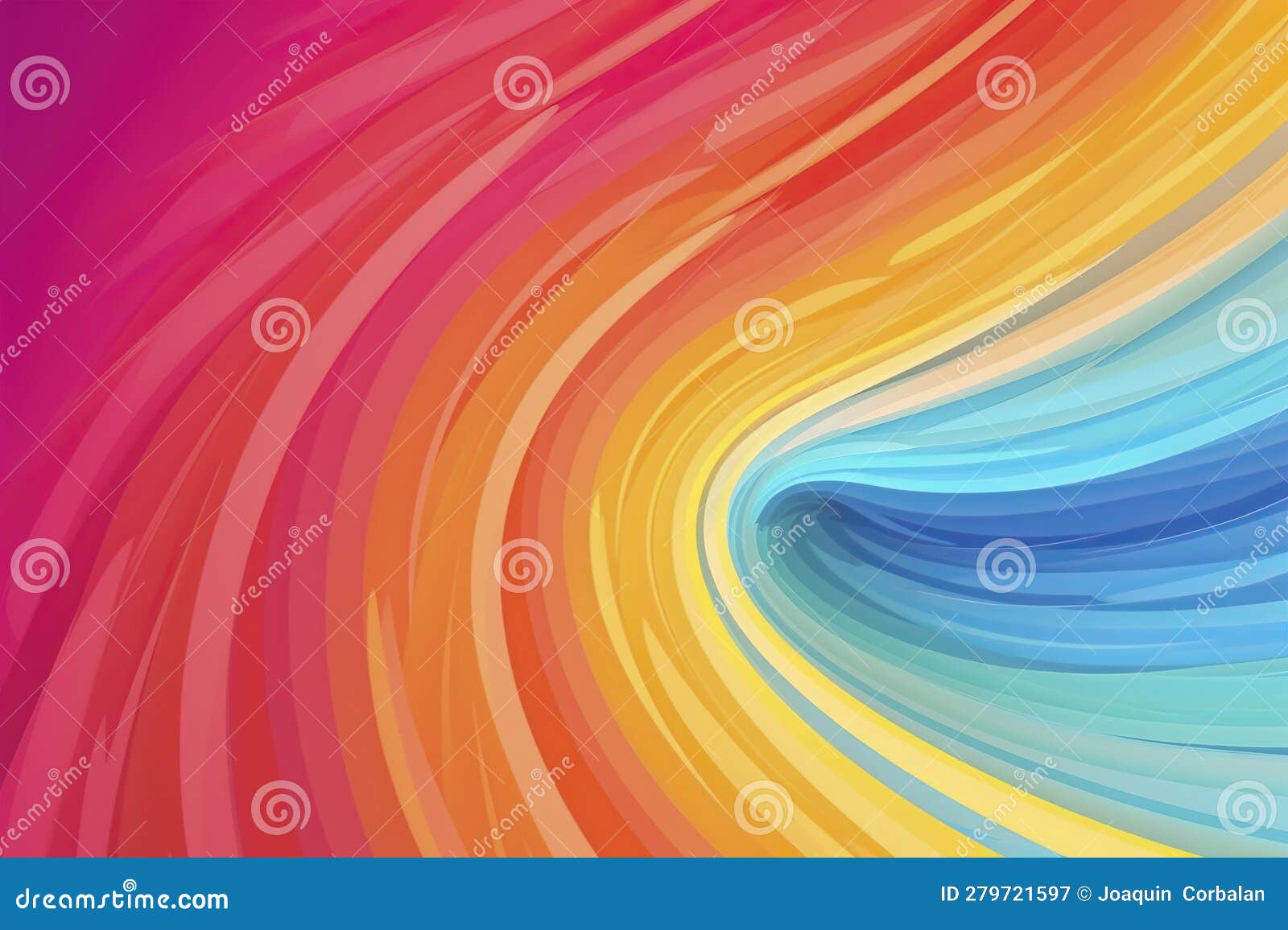 A Colorful Wave-shaped Spiral Wave, an Abstract Artistic Design. Ai ...