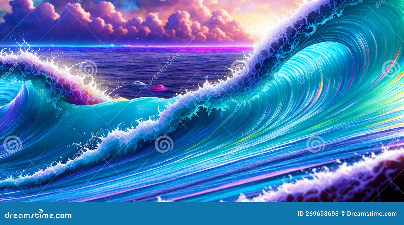 Colorful Wave, Splash Elements Stock Illustration - Illustration of ...